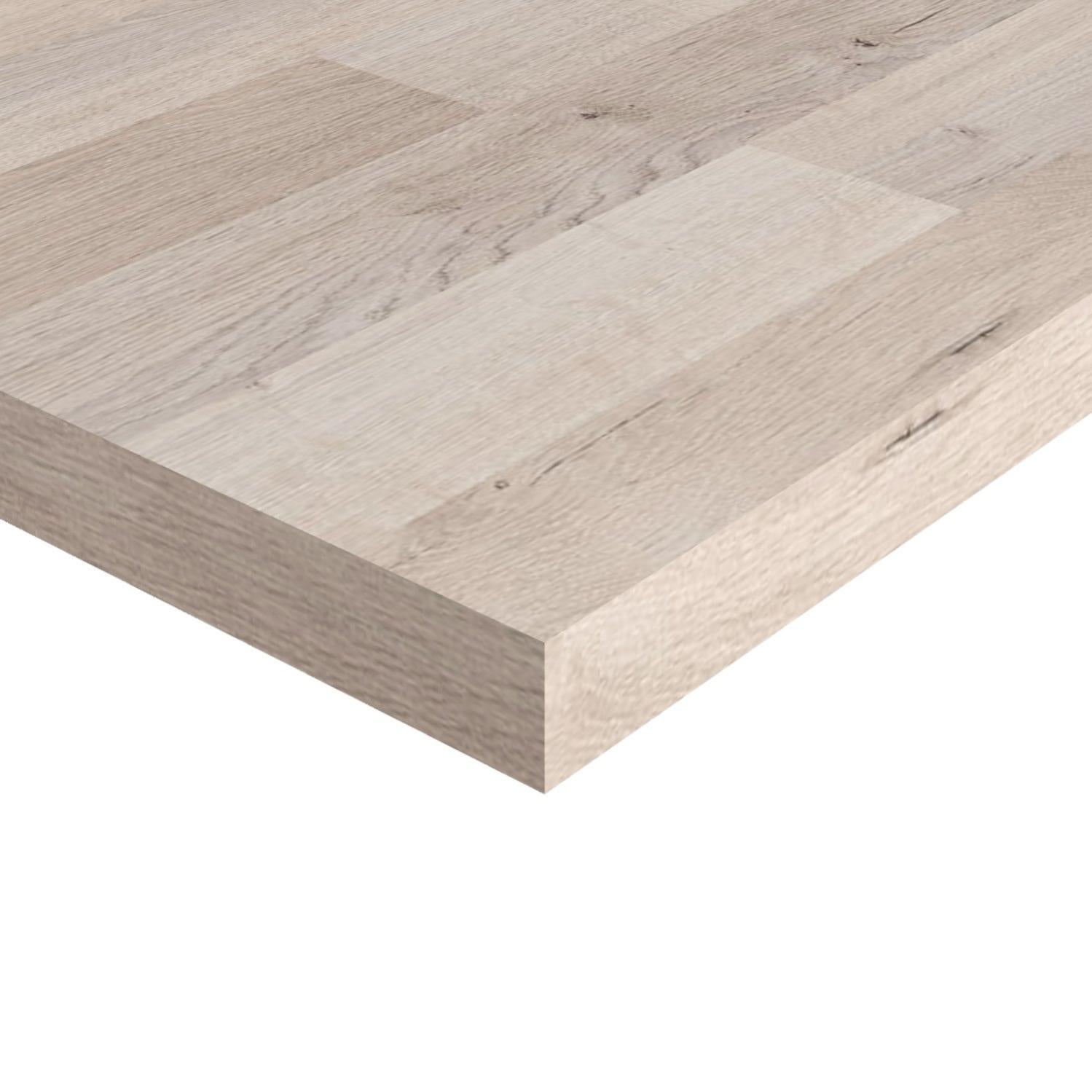 Top per lavabo Remix SENSEA L 120.4 x H 3.8 x P 49 cm rovere chiaro ...