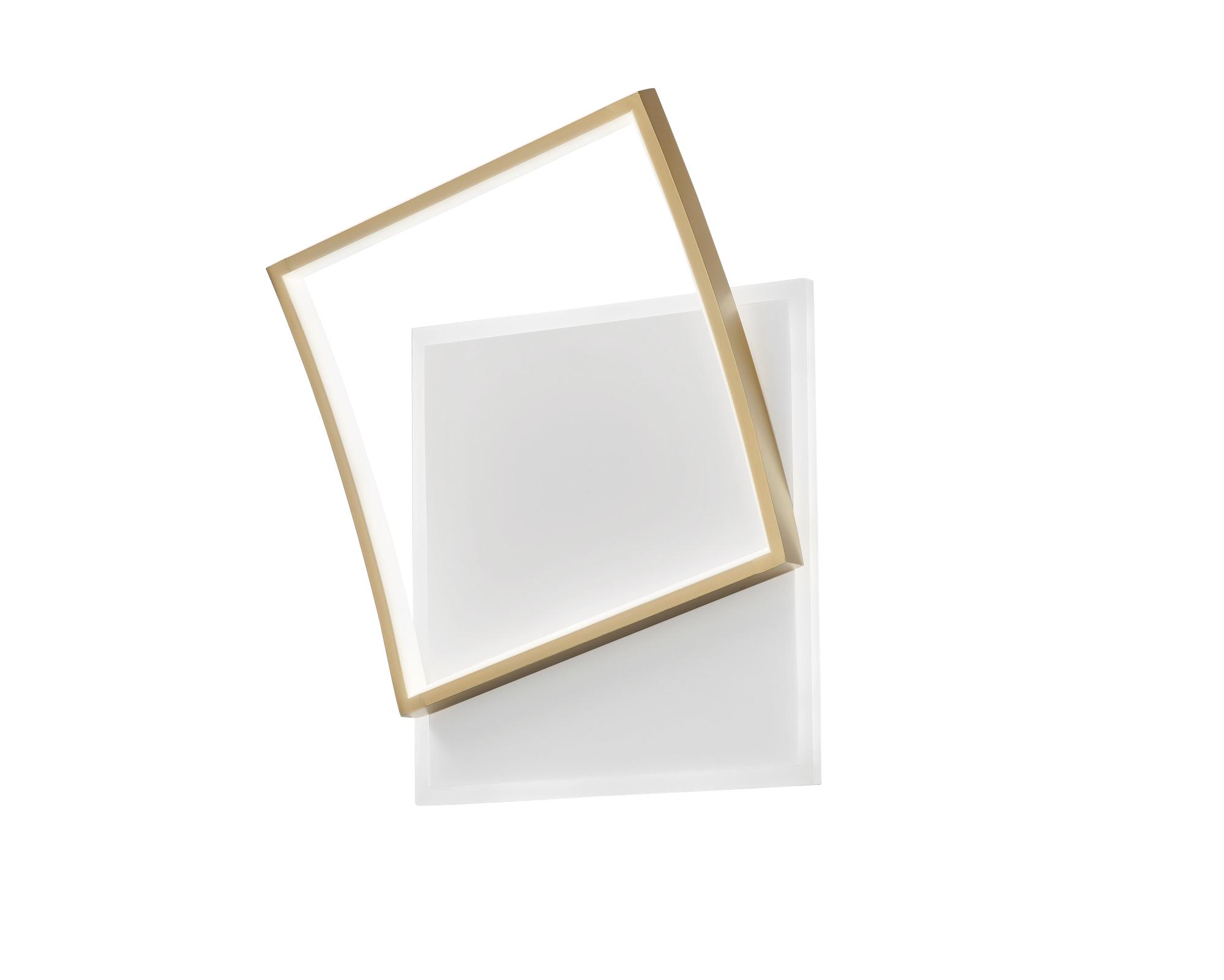 Plafoniera Ayrton LED CCT , in metallo, bianco e oro10.5x42 cm, LUCE ...