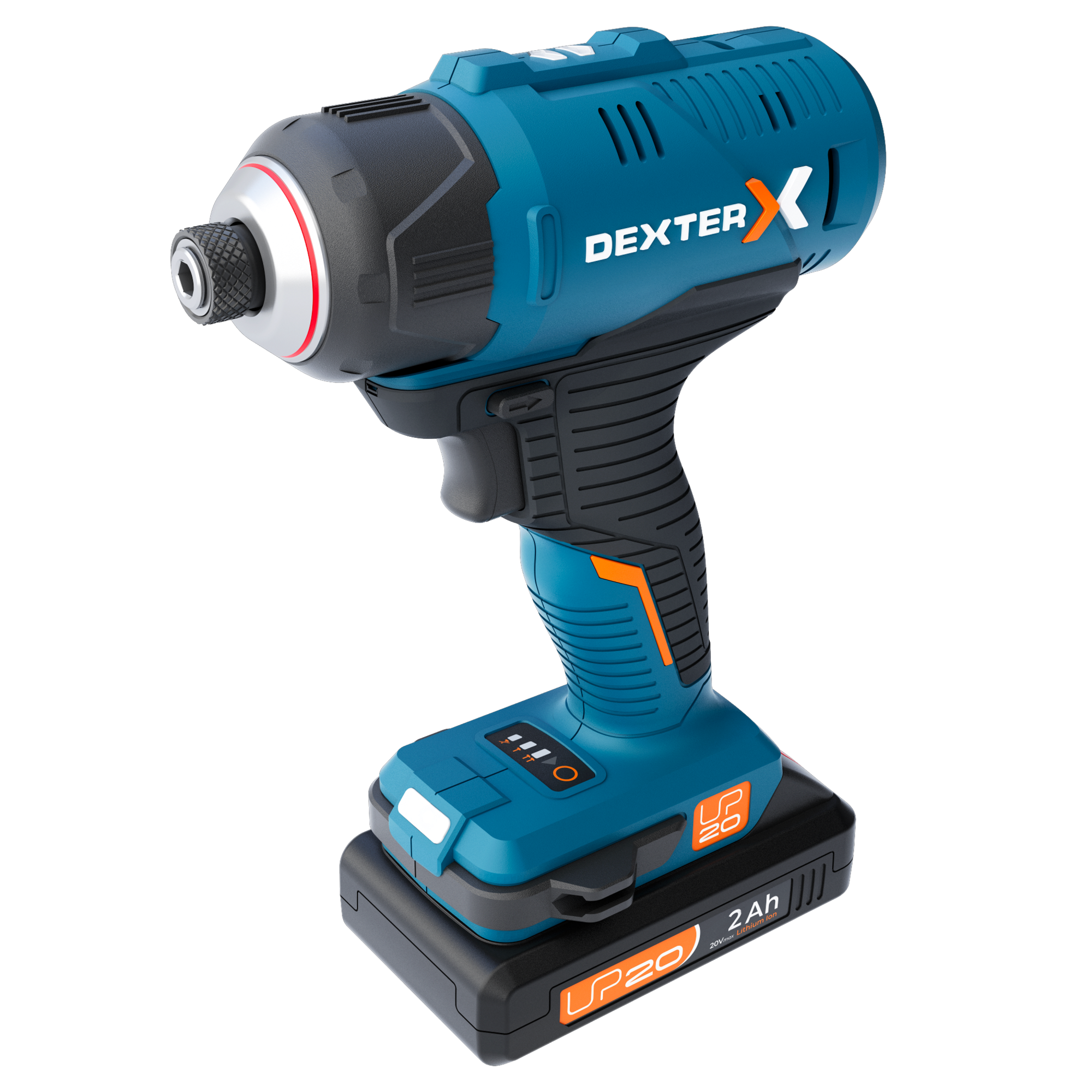Avvitatore a impulsi a batteria DEXTER UP20V 20 V, 2 Ah, 2 batterie ...