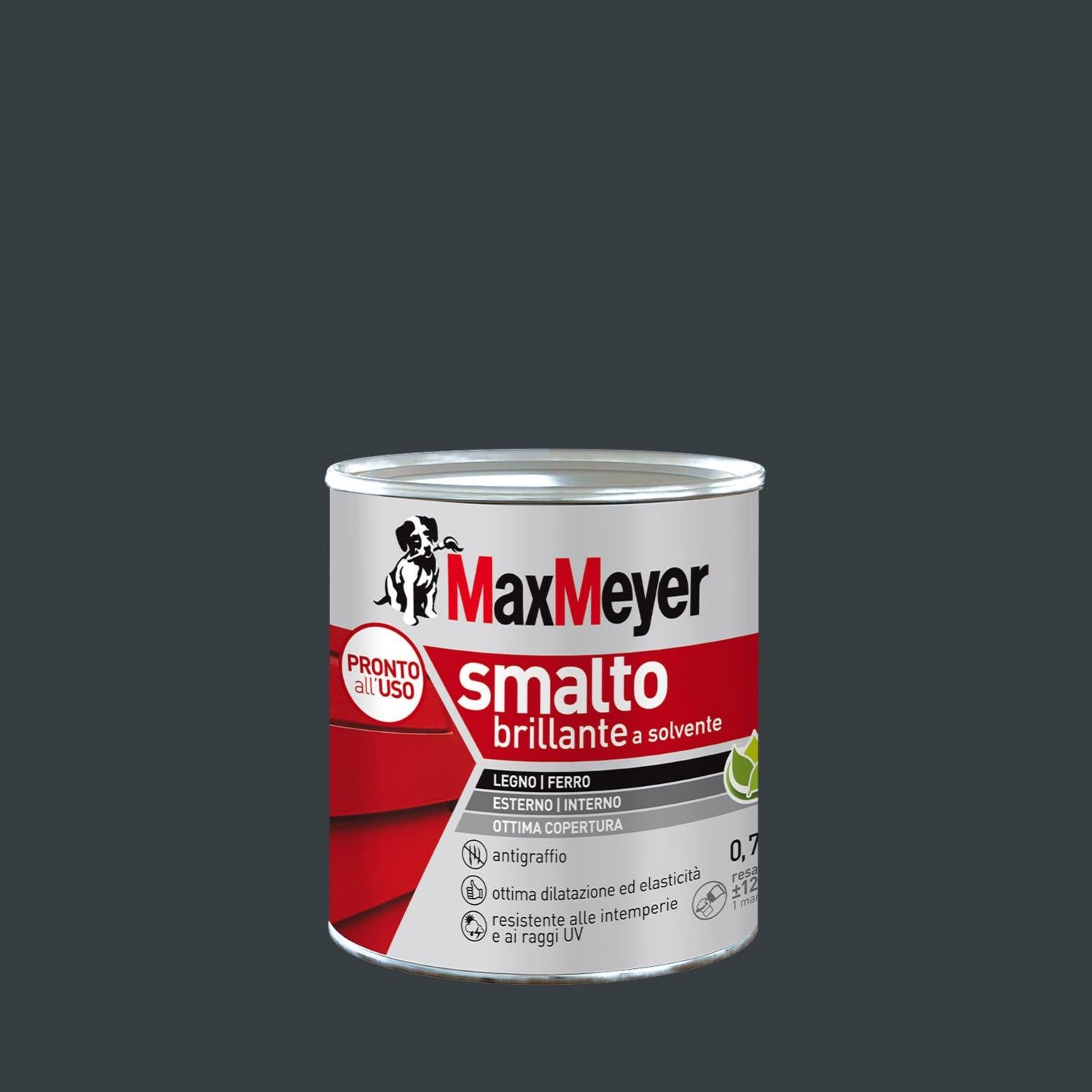Smalto MAX MEYER base solvente grigio antracite r7016 0.75 L | Leroy Merlin