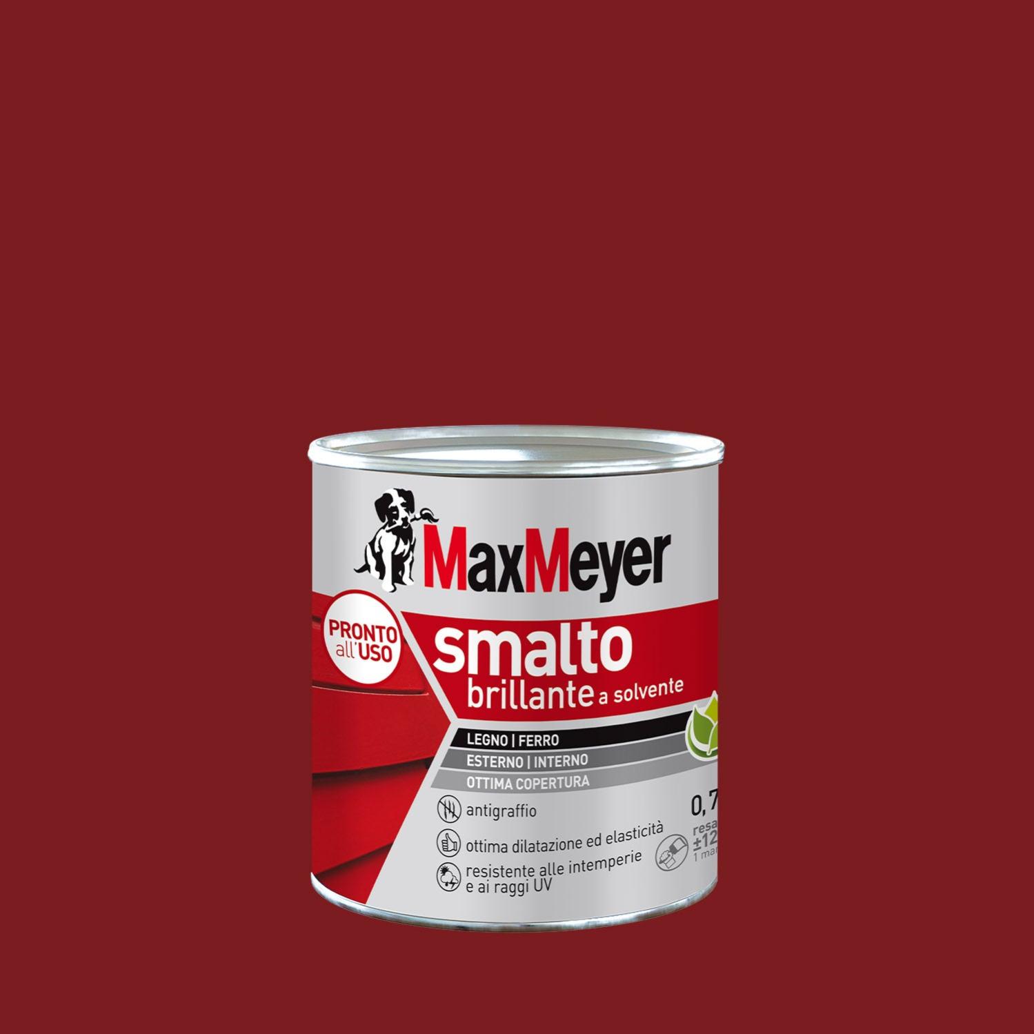Vernice da esterno per legno e ferro MAXMEYER rosso bordeaux ral3011, 0 ...