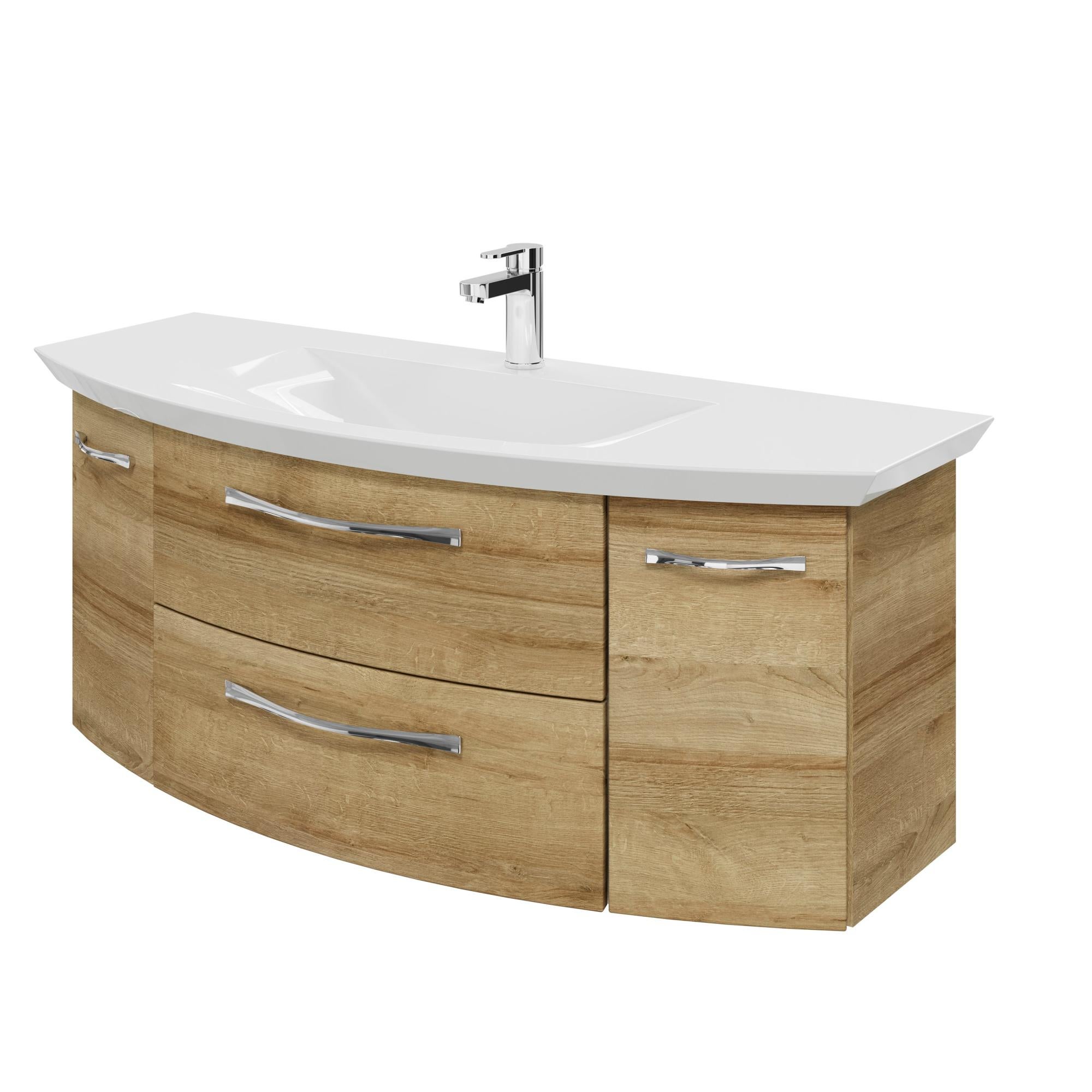 Base per mobile bagno Cassca 2 cassetti 2 ante L 119 x P 46.2 x H 48 cm ...