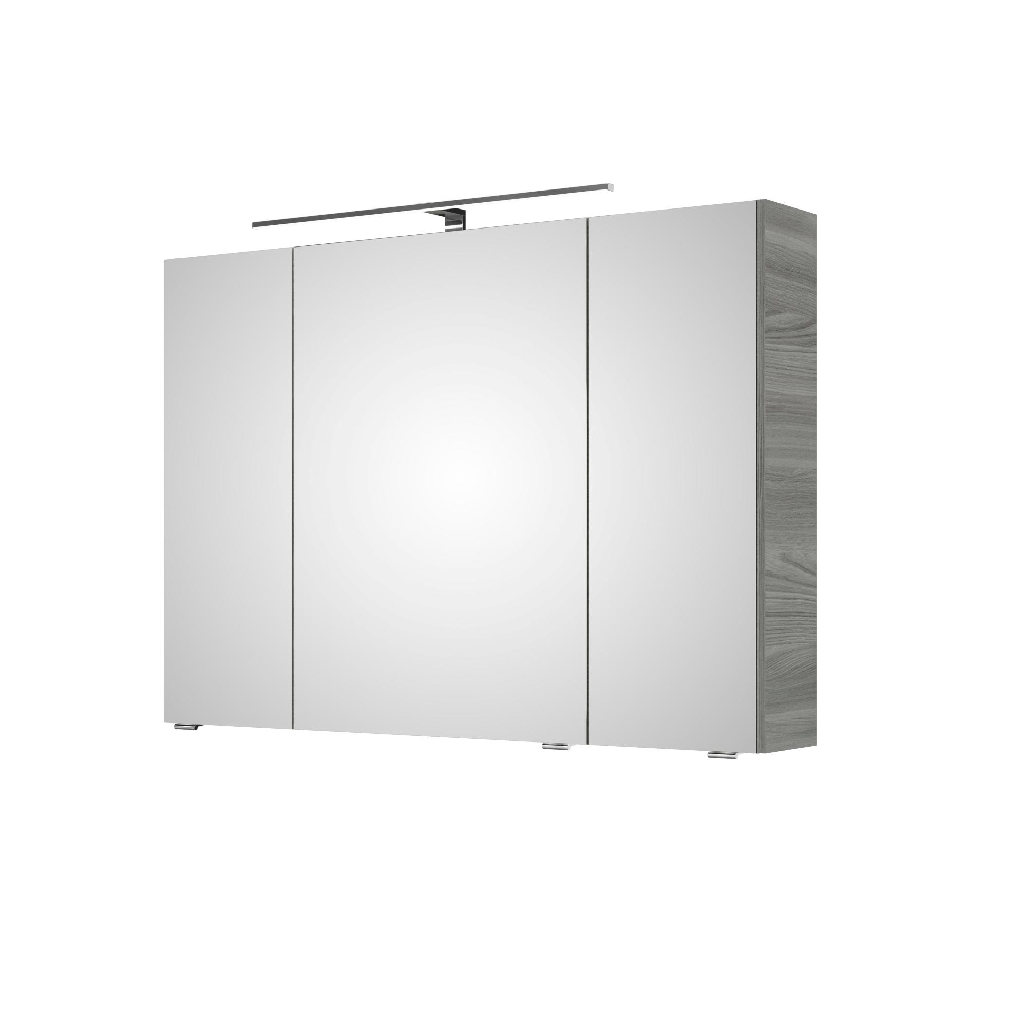 Specchio contenitore con luce Cassca L 100 x P 15 x H 70 cm grigio ...