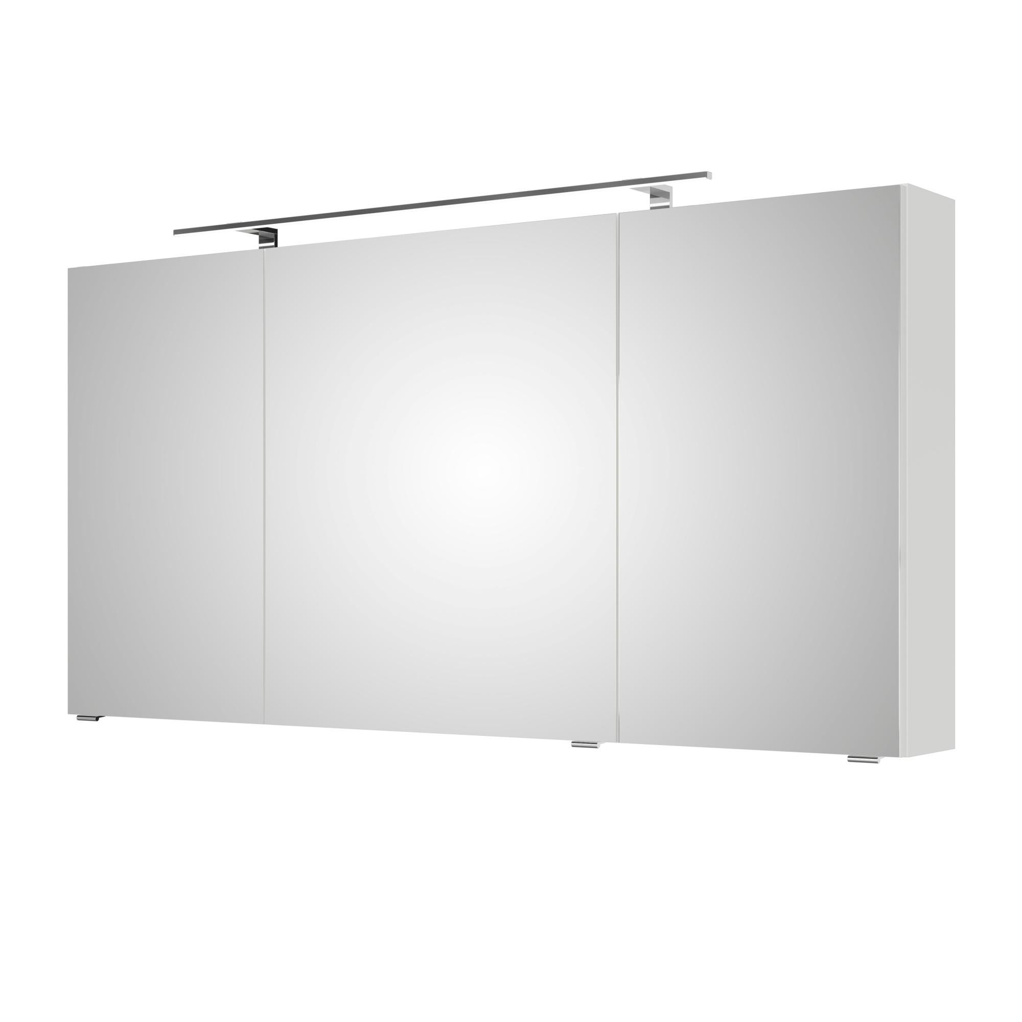 Specchio contenitore con luce Cassca L 140 x P 15 x H 70 cm bianco ...