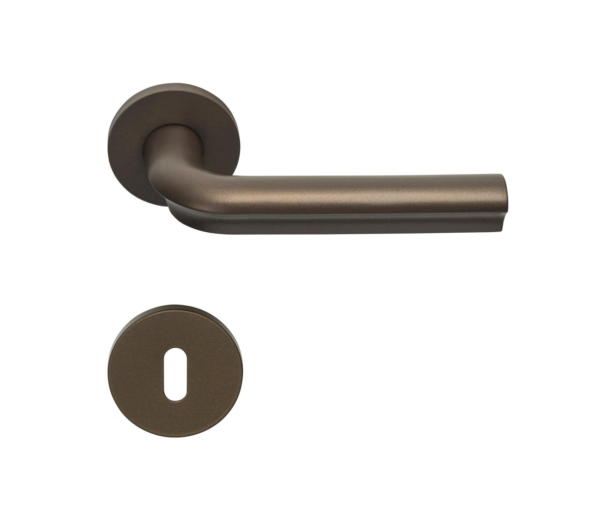 Maniglia su rosetta con bocchetta FORMANI Eclipse in inox bronzo ...