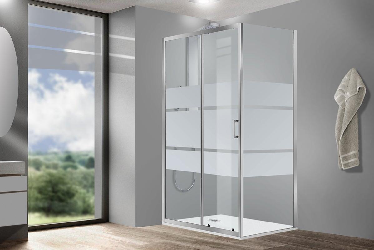 Box doccia rettangolare scorrevole Zesk 120 x 80 cm, H 190 cm in vetro ...