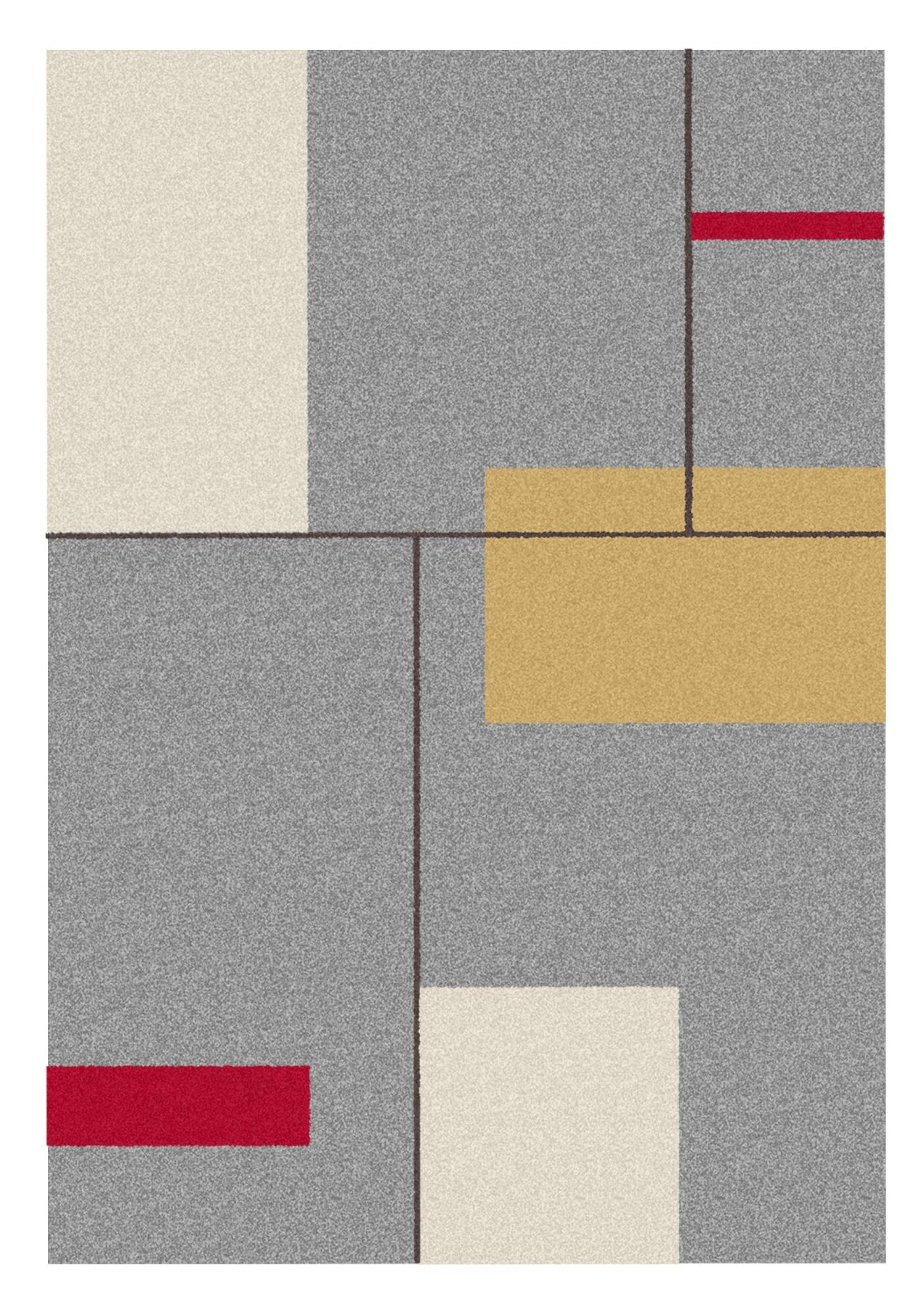 Tappeto Art ocra,grigio,rosso e beige, 200x300 cm | Leroy Merlin