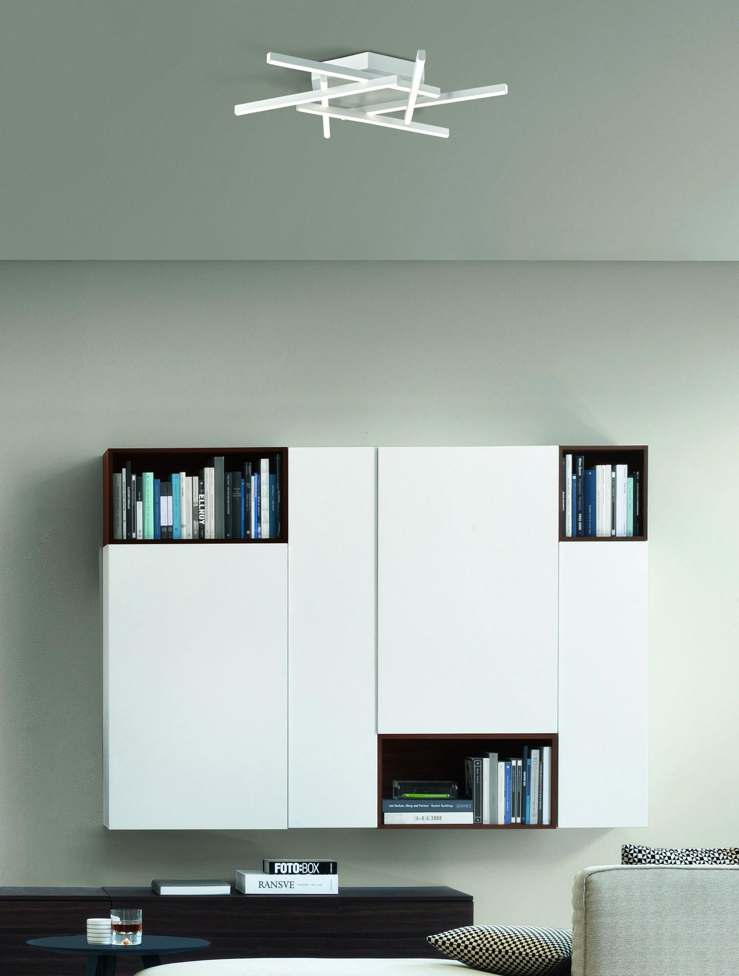 Plafoniera design LED Trinidad, bianco x cm, luce CCT dimmerabile ...