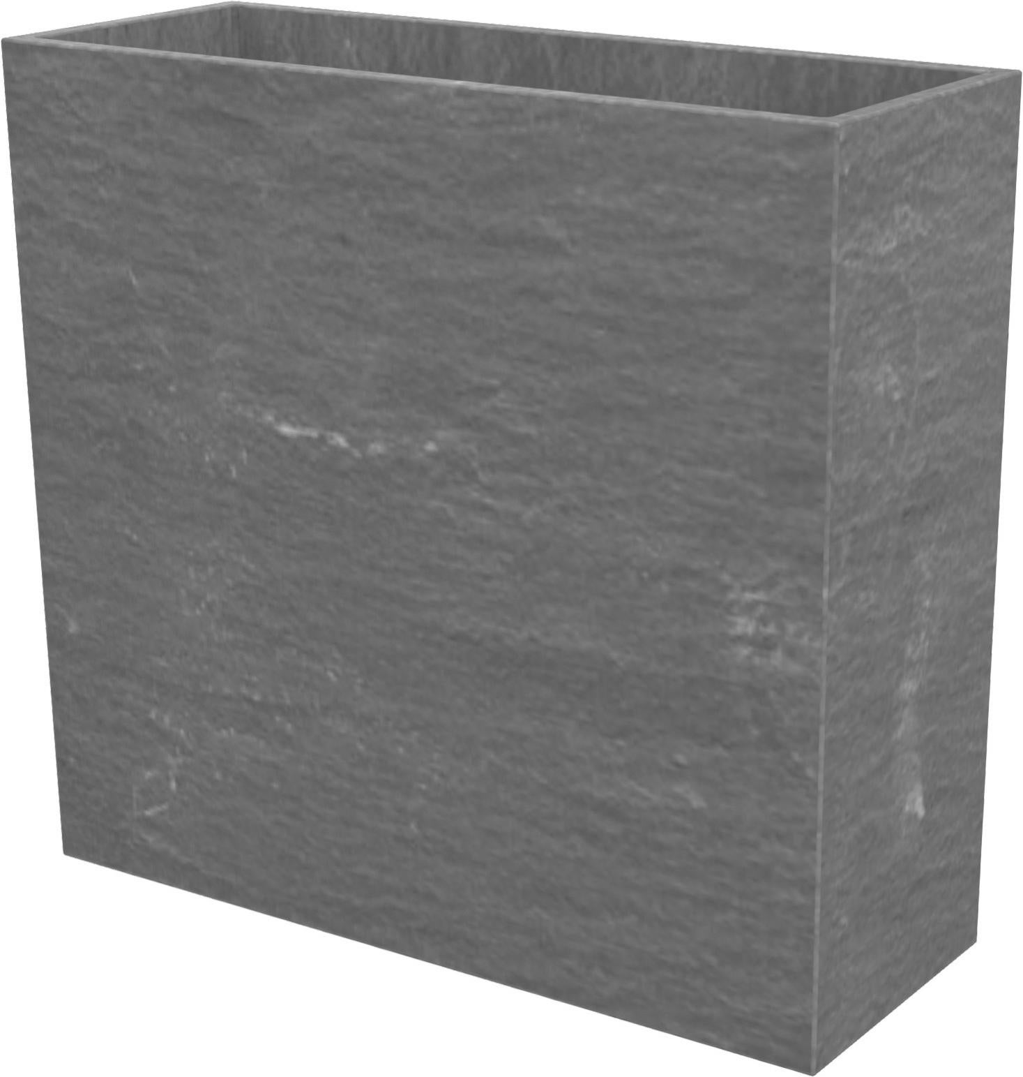 Fioriera Ardesia in polietilene colore Industrial gray H 75 cm, L 80 x ...