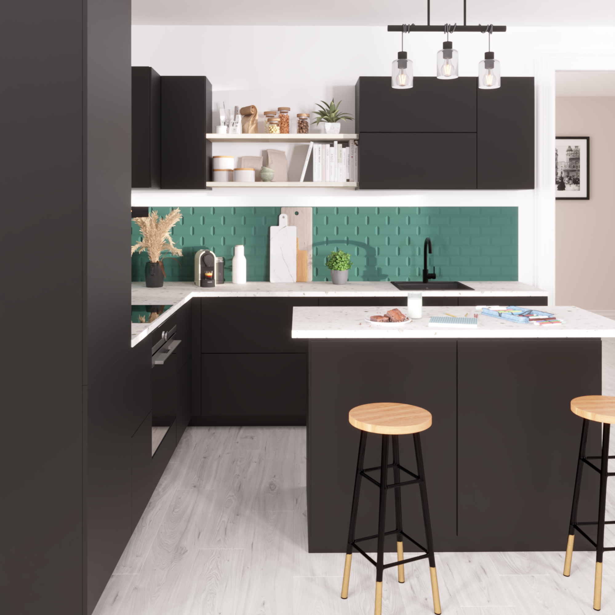 Pavimento laminato Waterton grigio / argento resistente all'acqua Sp 10mm | Leroy Merlin