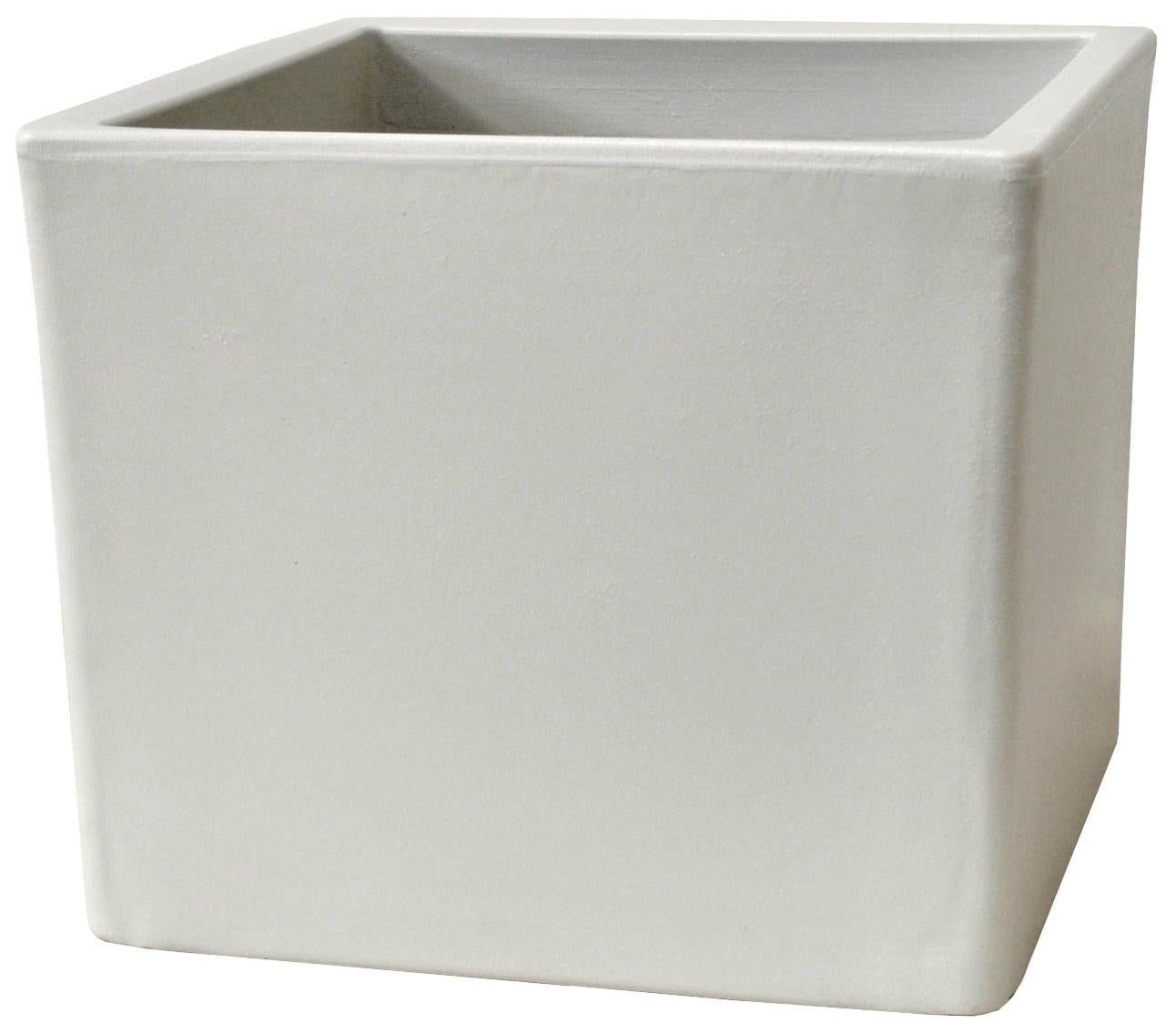 Vaso Viareggio in polietilene colore Bianco Perla H 35 cm, L 40 x P 40 ...