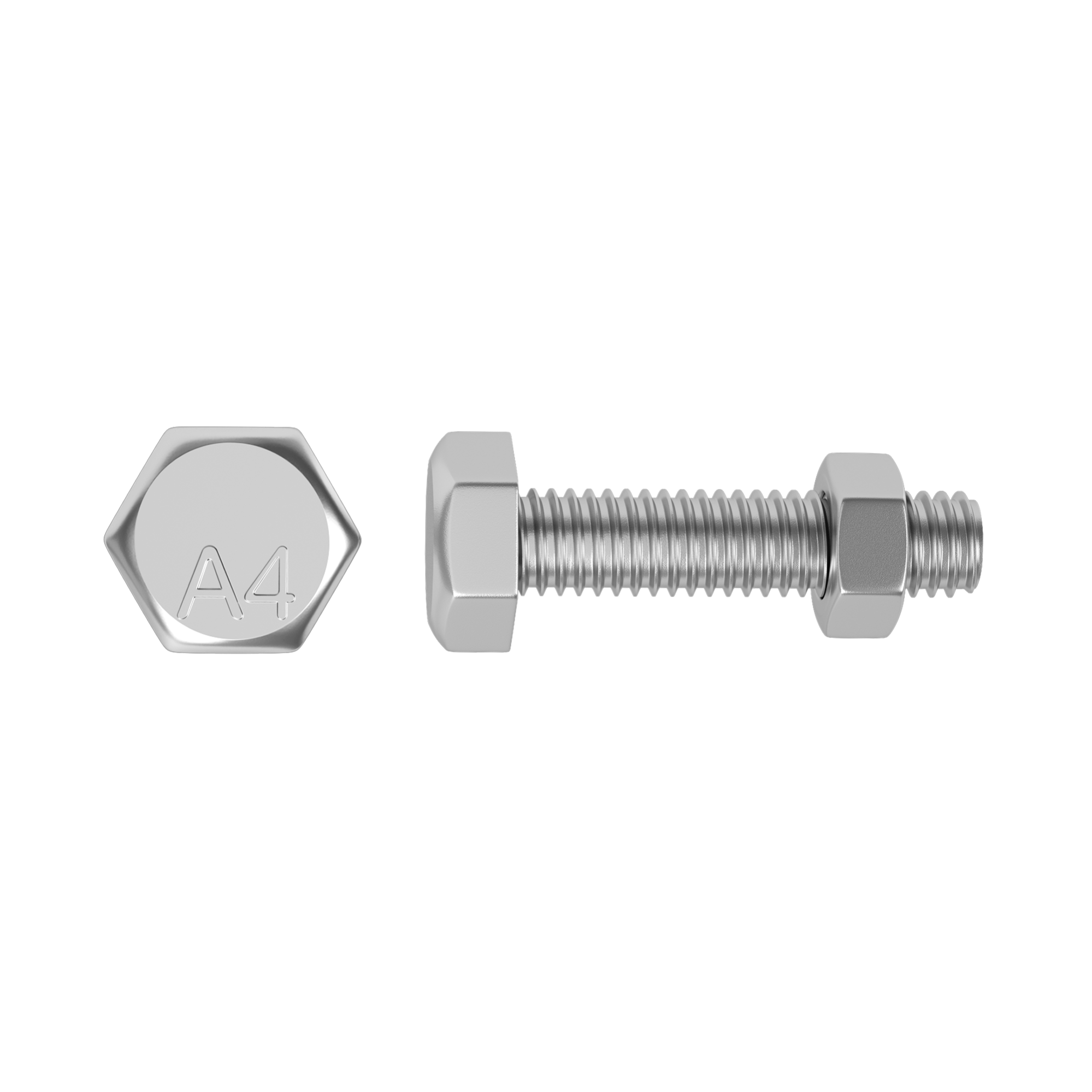 Vite con filettatura metrica testa esagonale in inox zincato M10X50 mm ...