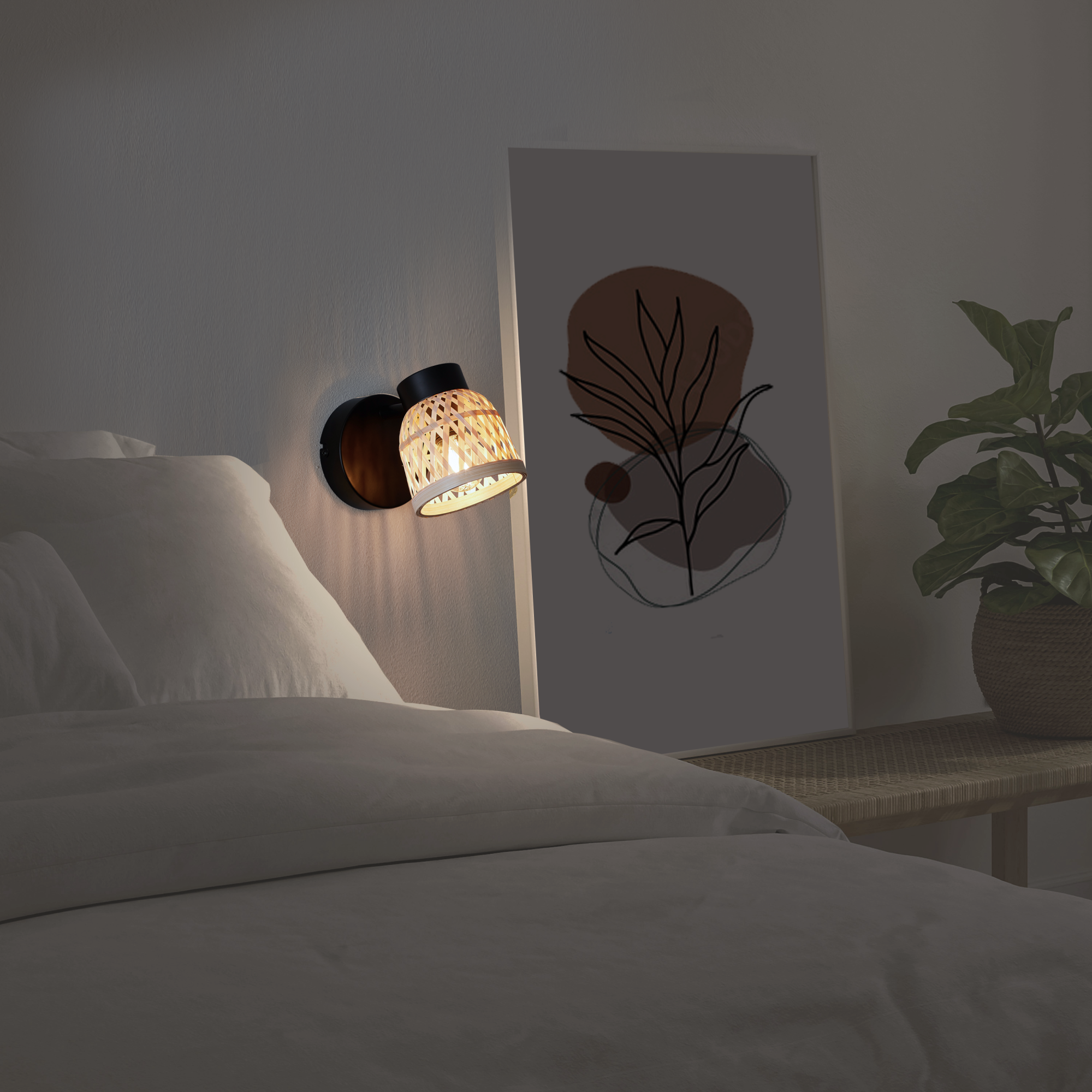 Faretto Ninon nero in metallo E14 INSPIRE | Leroy Merlin