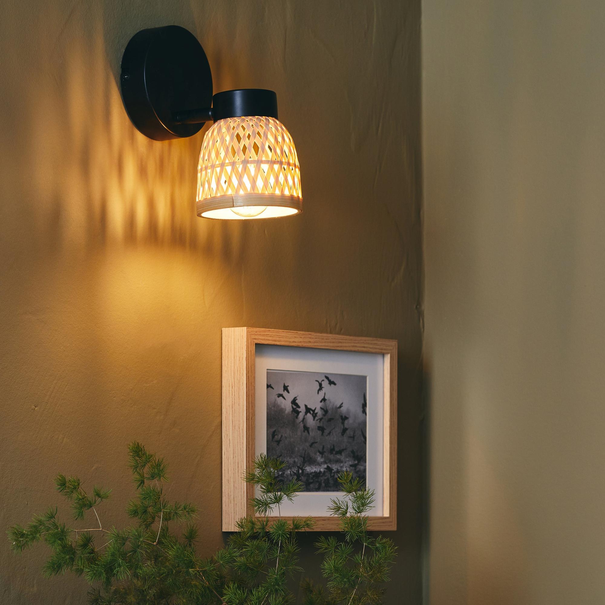 Faretto Ninon nero in metallo E14 INSPIRE | Leroy Merlin