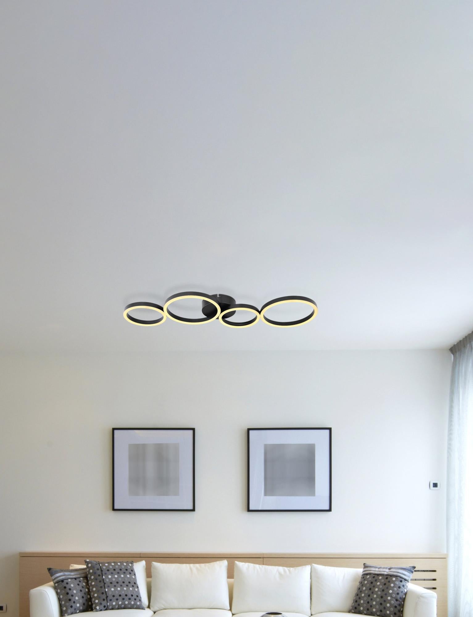 Plafoniera moderno LED Venosa, nero x cm, luce calda GLOBO | Leroy Merlin