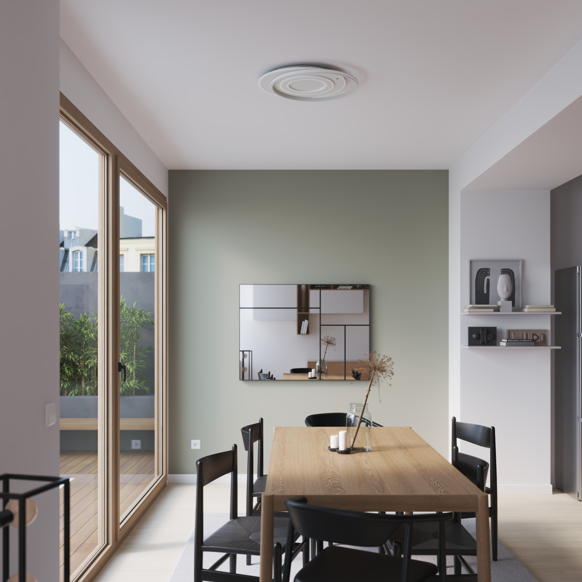 Plafoniera design LED Emingo, bianco Ø 48 cm, luce CCT dimmerabile ...