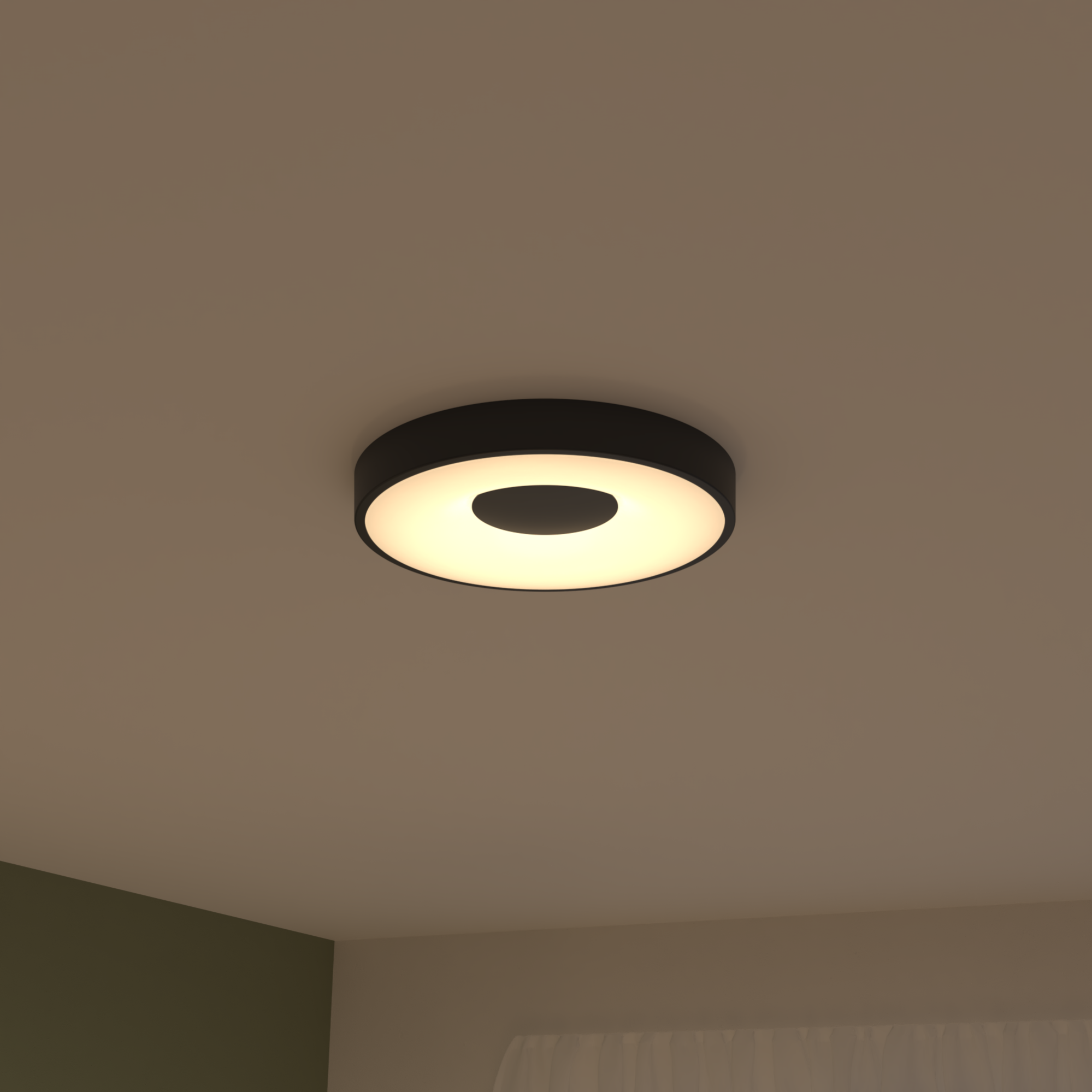 Plafoniera design LED Piazo, bianco Ø 38 cm, luce CCT, 2500 LM INSPIRE ...
