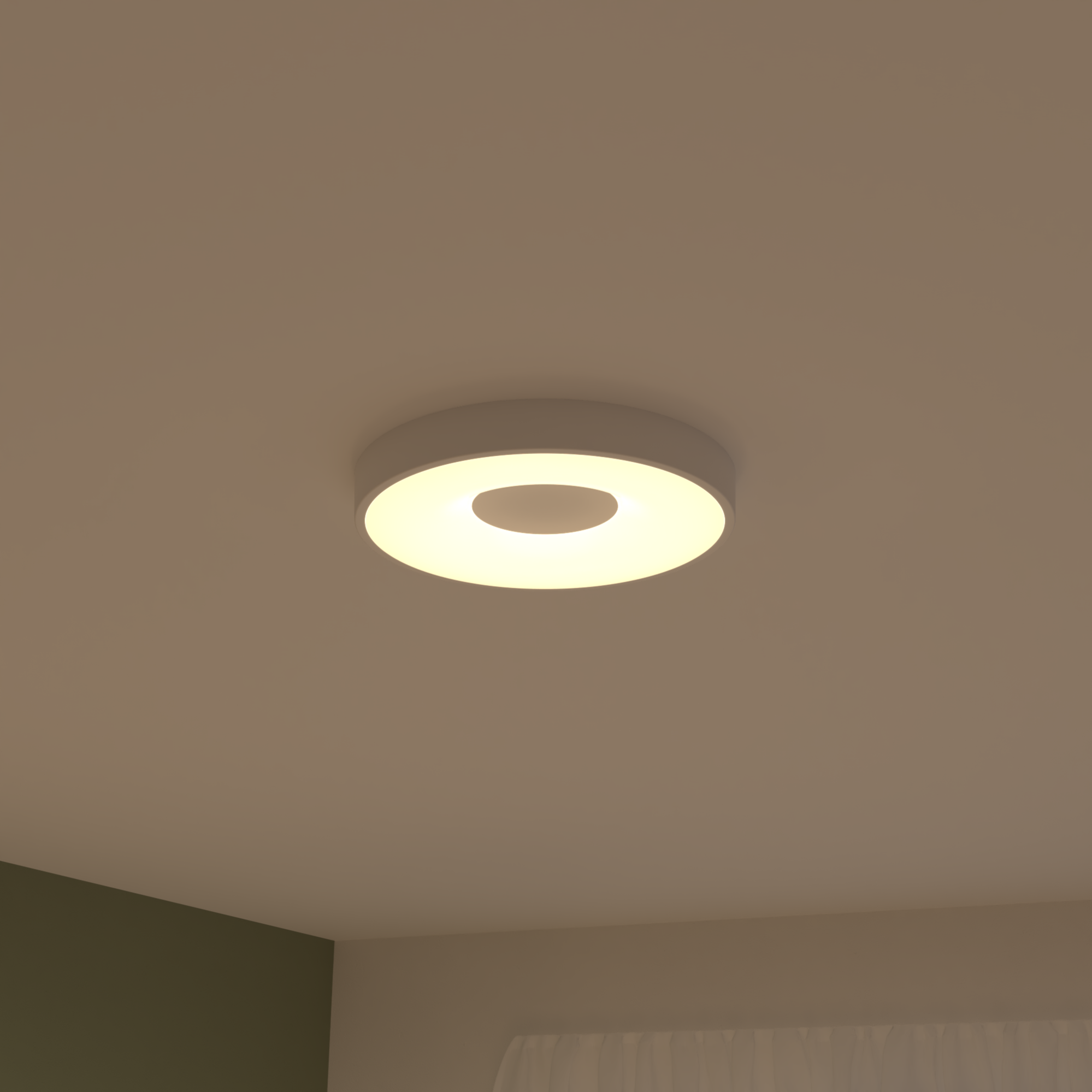 Plafoniera design LED Piazo, bianco Ø 38 cm, luce CCT, 2500 LM INSPIRE ...
