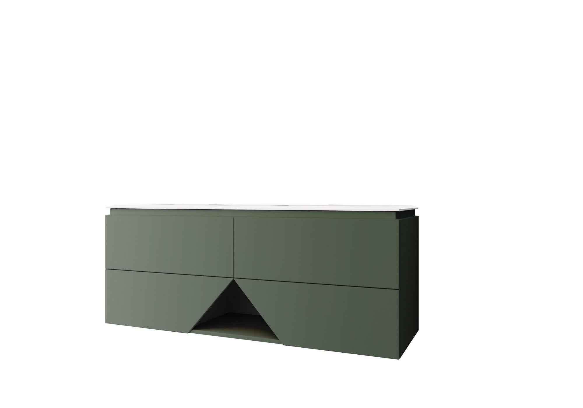 Set mobile da bagno con lavabo verde opaco | Leroy Merlin