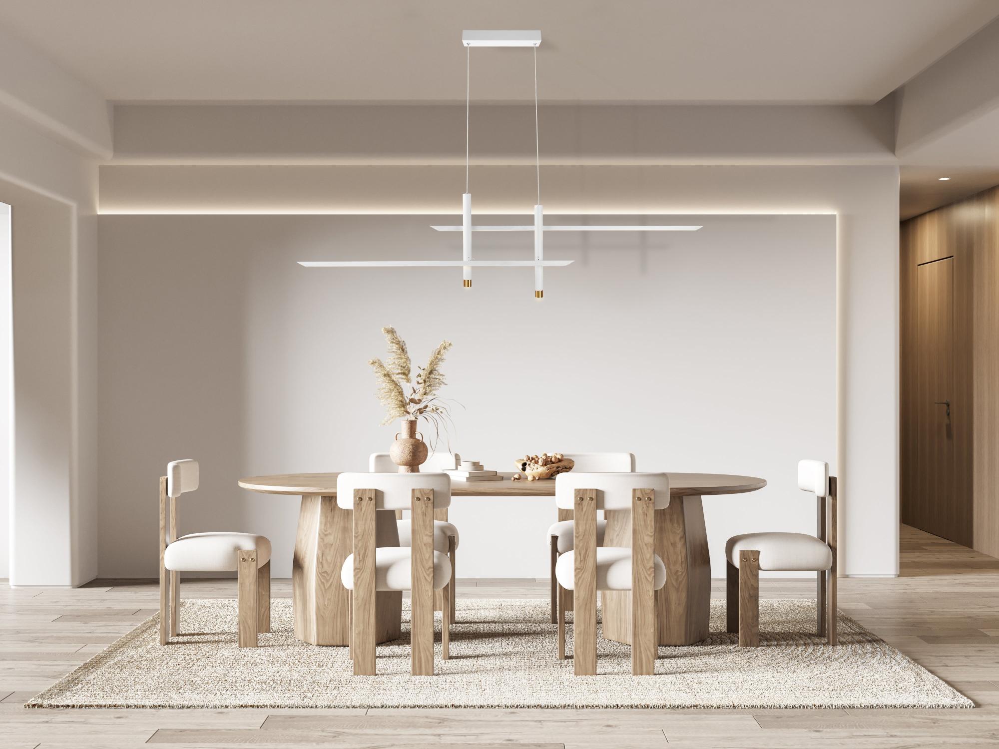 Lampadario LED moderno Sparta bianco, luce calda 2100 lumen, MANTRA ...