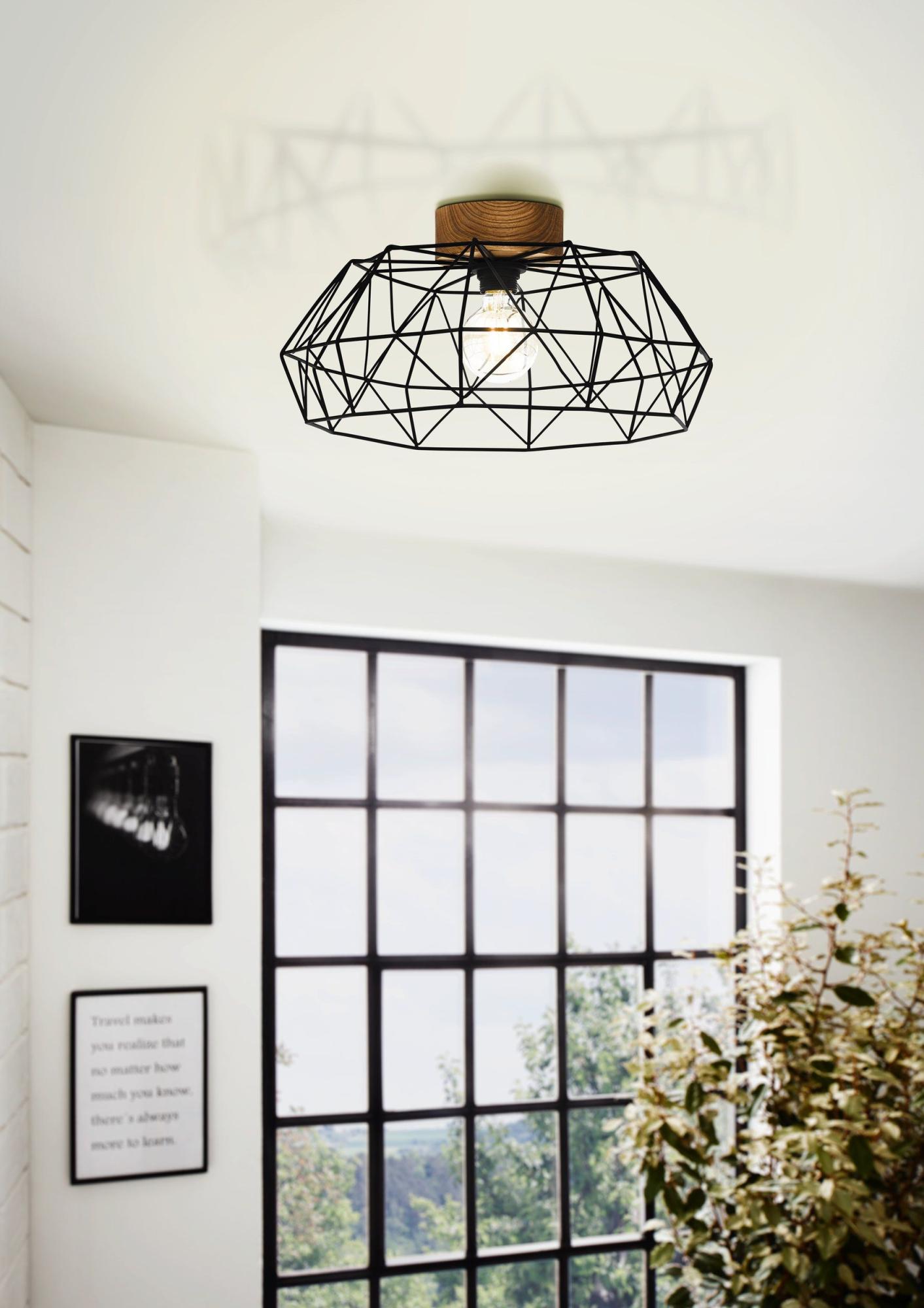 Plafoniera design Padstow E27 nero Ø 45.5 cm | Leroy Merlin