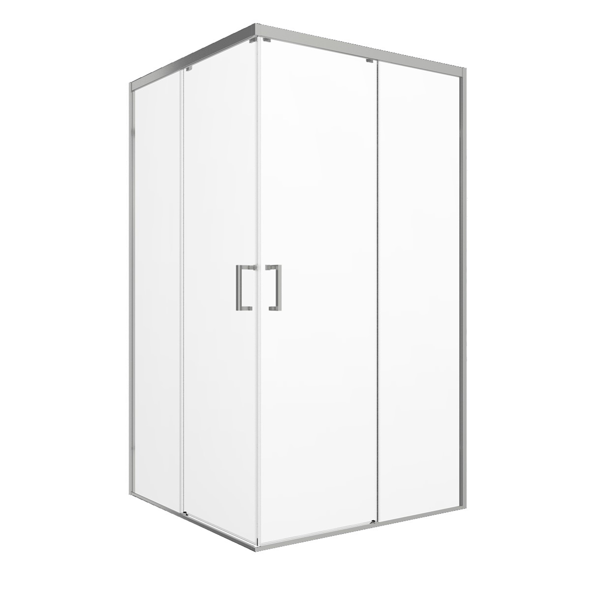 Box doccia quadrato 1 anta fissa + 1 anta scorrevole JAZZ 70 x 70 cm, H ...