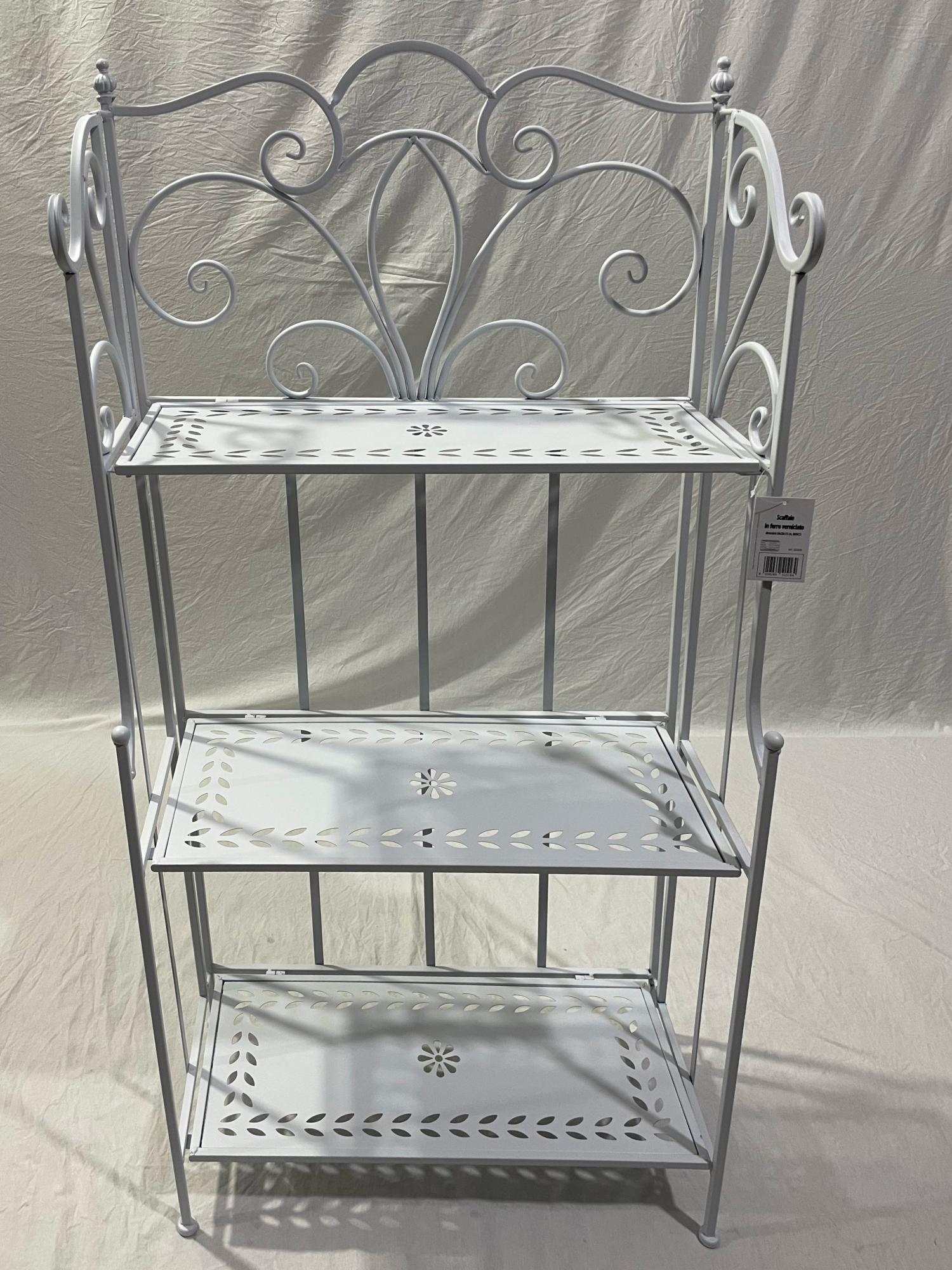 Mobile SCAFFALE IN FERRO VERNICIATO 60X28X125CM in ferro bianco L 125 ...