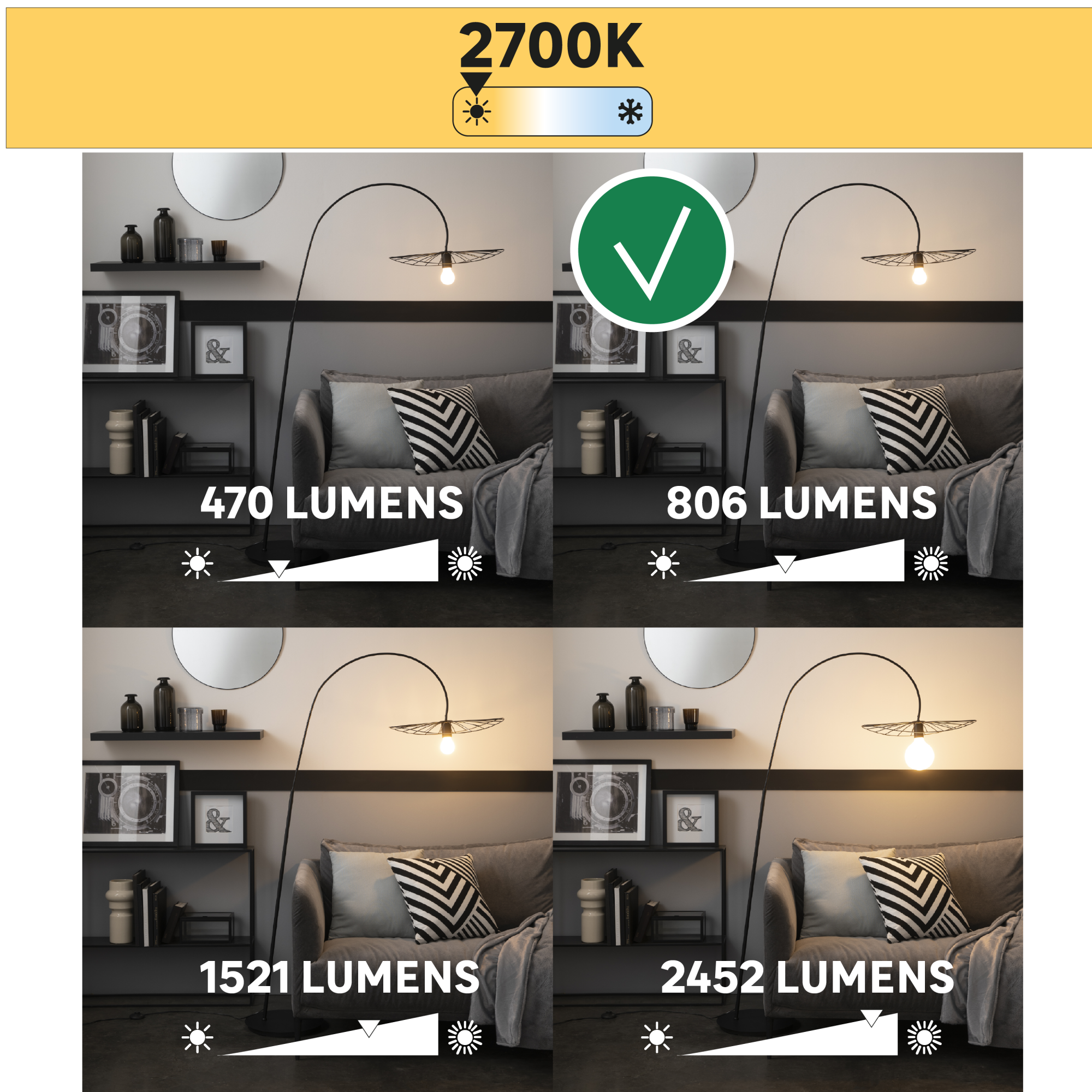 Lampadina LED, E27, faretto, senza, luce calda, 5.8W=806LM (equiv 60 W ...