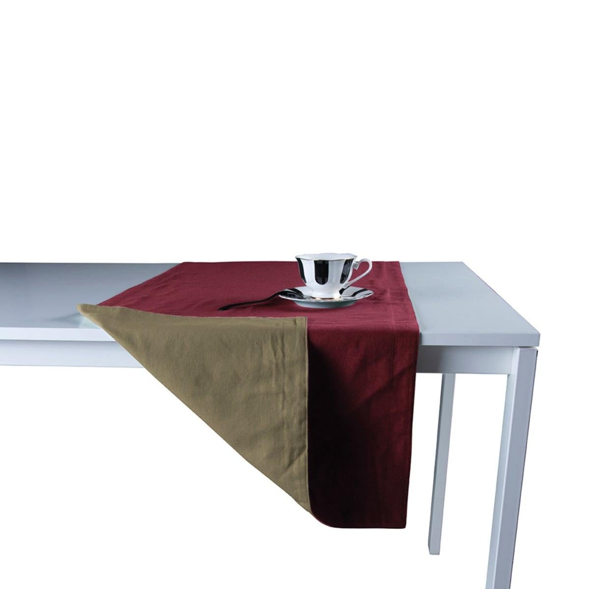 Runner da tavolo Greta tortora/rabarbaro 50x140 cm | Leroy Merlin