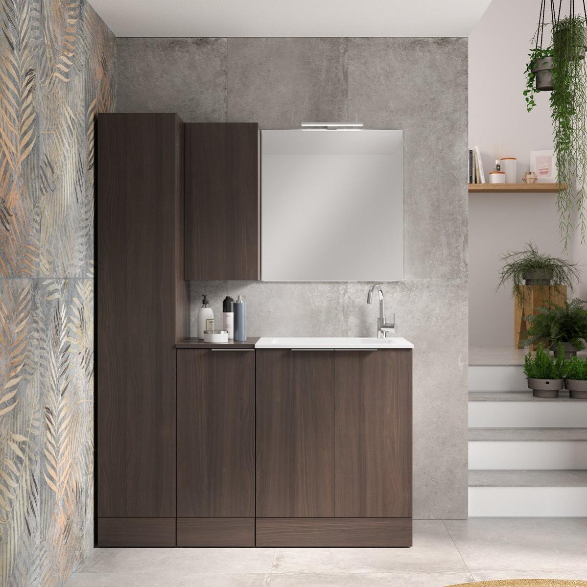 Colonna per mobile bagno JNKA Jnka 1 anta L 35 x P 45 x H 194 cm beige ...