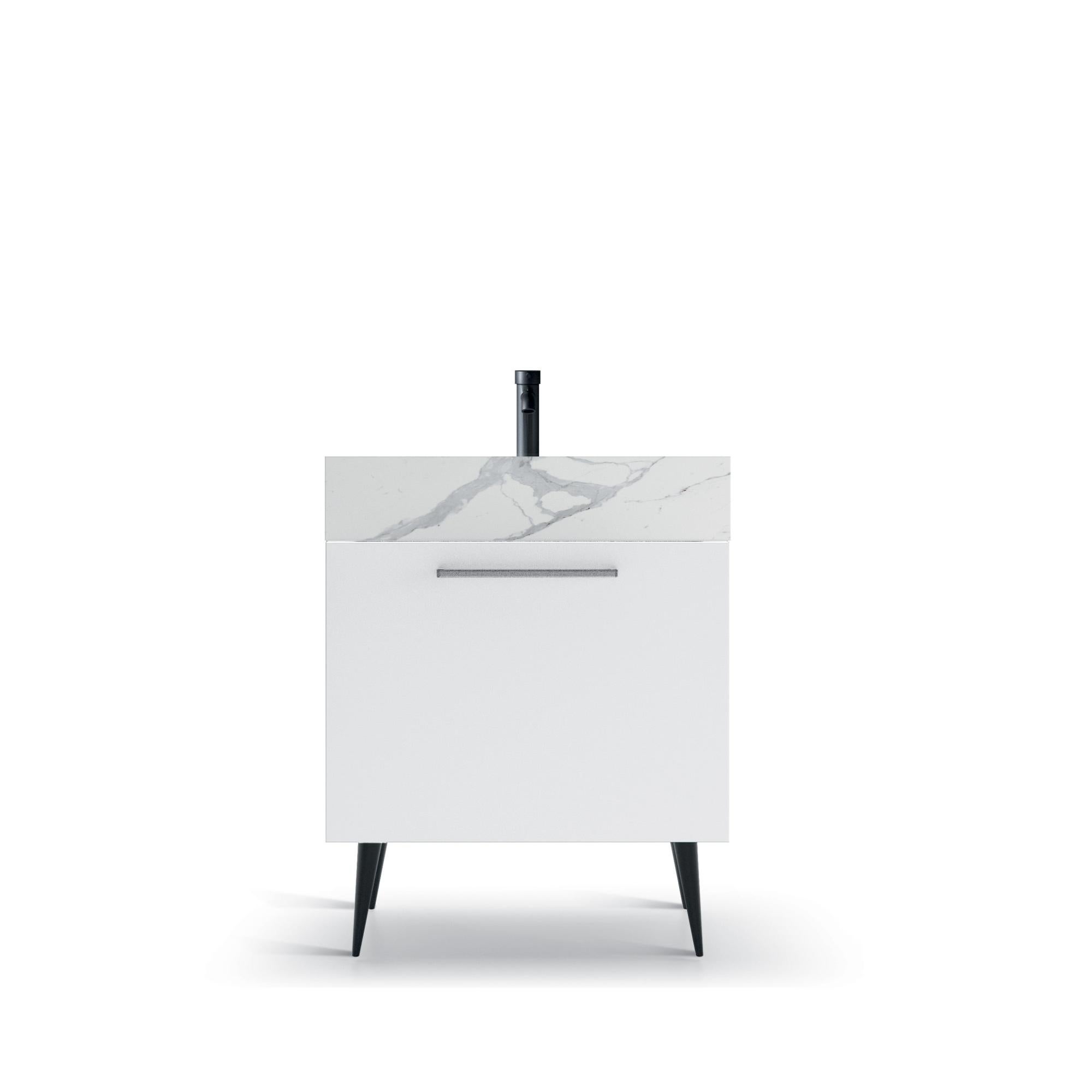 Piedino mobili da bagno (componibile) in alluminio H 20 cm | Leroy Merlin