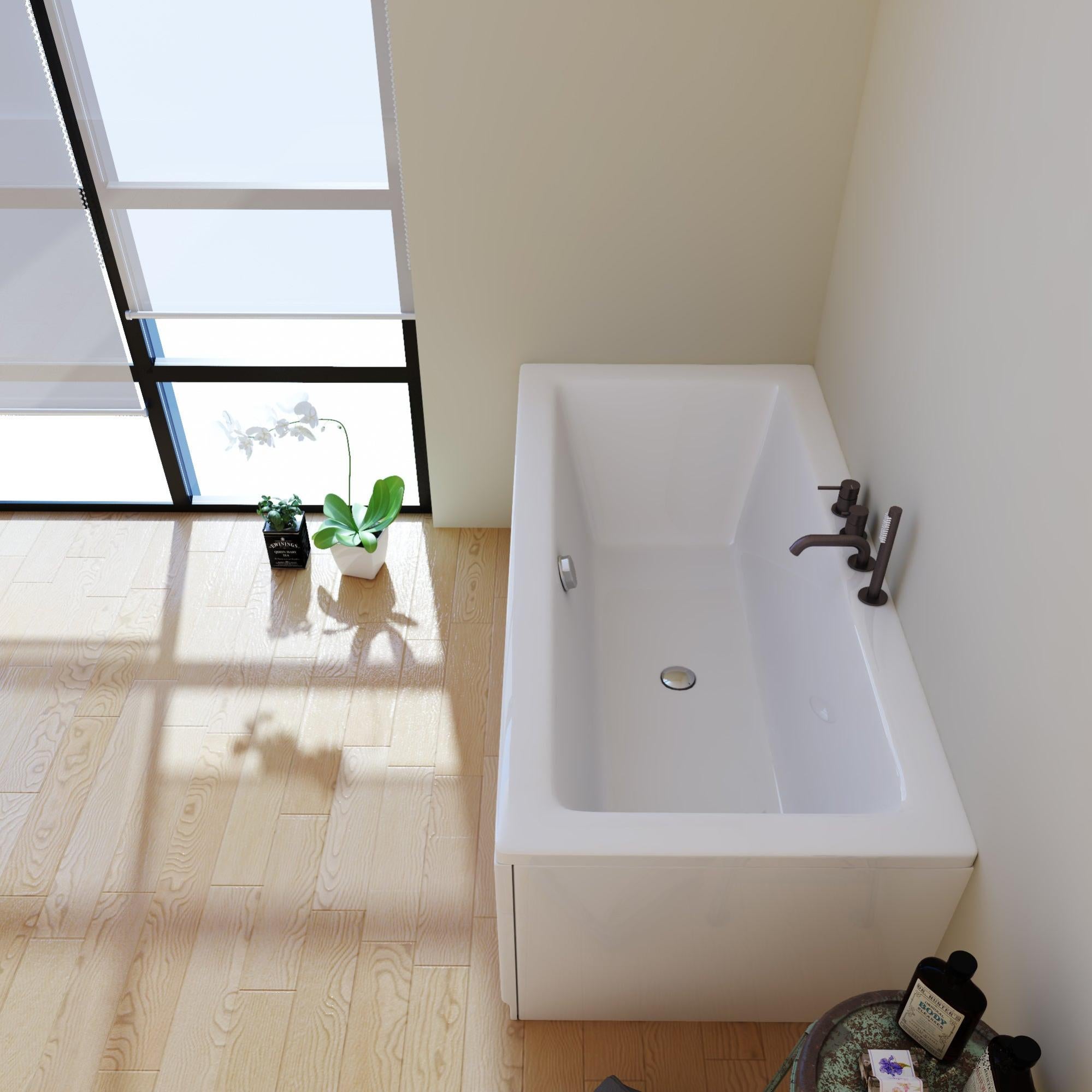 Rubinetto per vasca Loop grigio spazzolato SANYCCES | Leroy Merlin