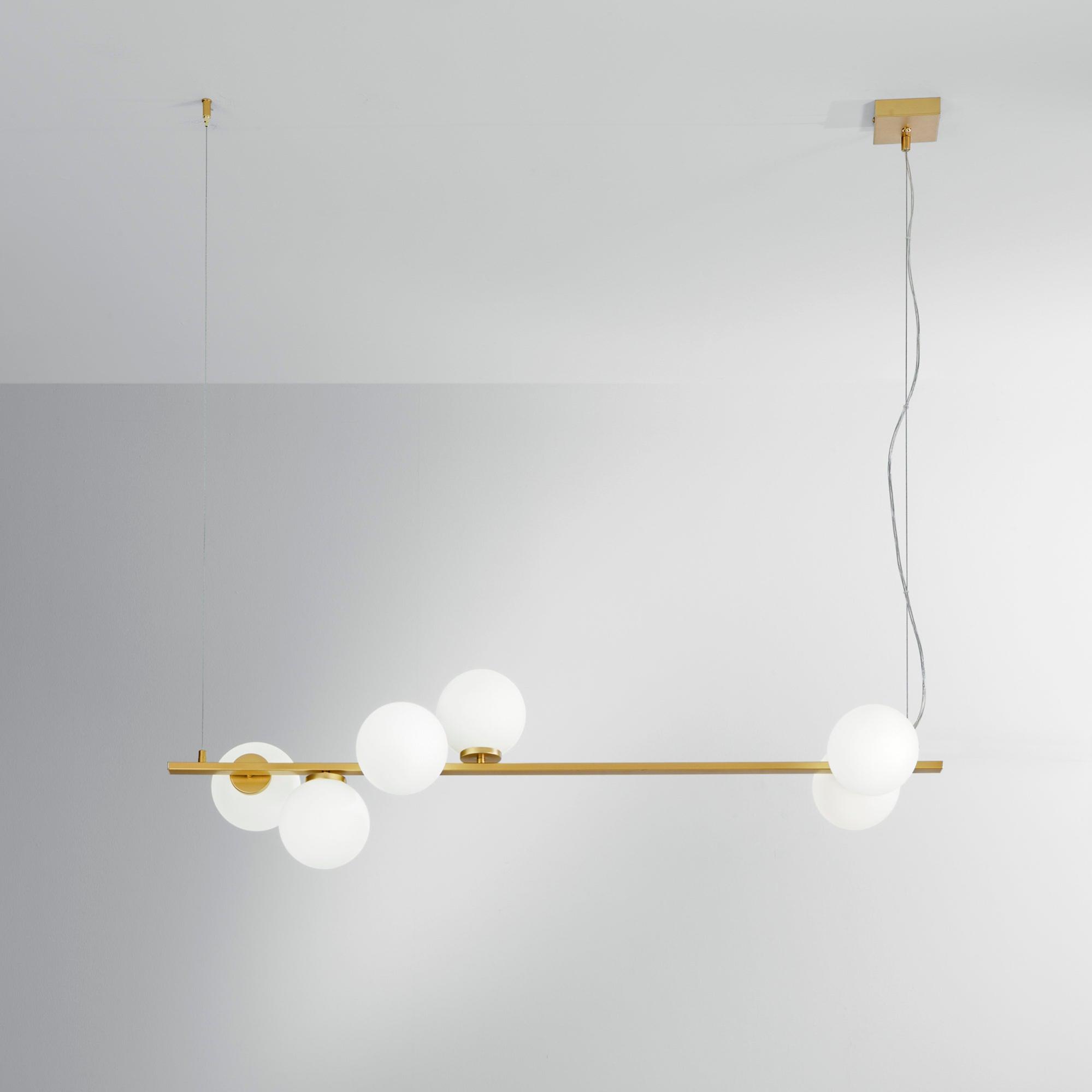 Lampadario Moderno Enoire oro in ferro, 6 luci, LUCE AMBIENTE DESIGN ...