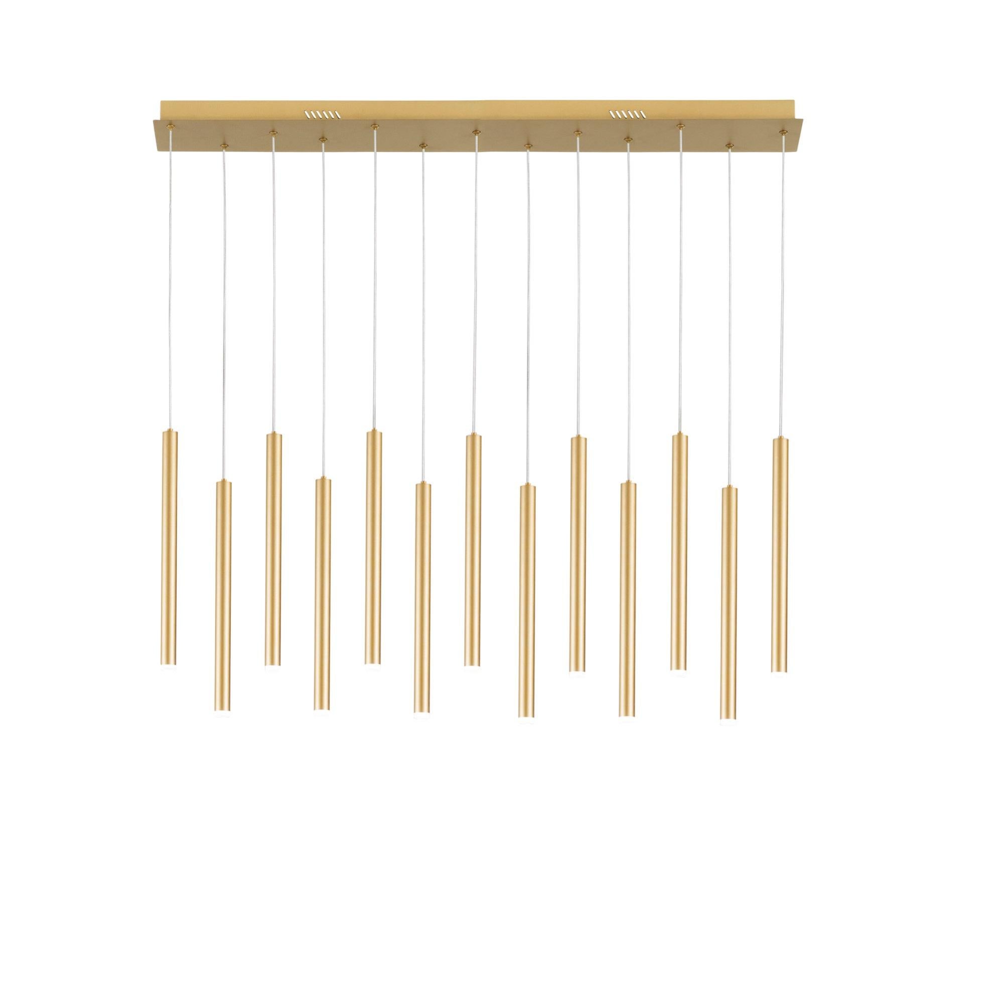 Lampadario Moderno Pype LED oro, in ferro, 13 luci, 6110 LM, LUCE ...