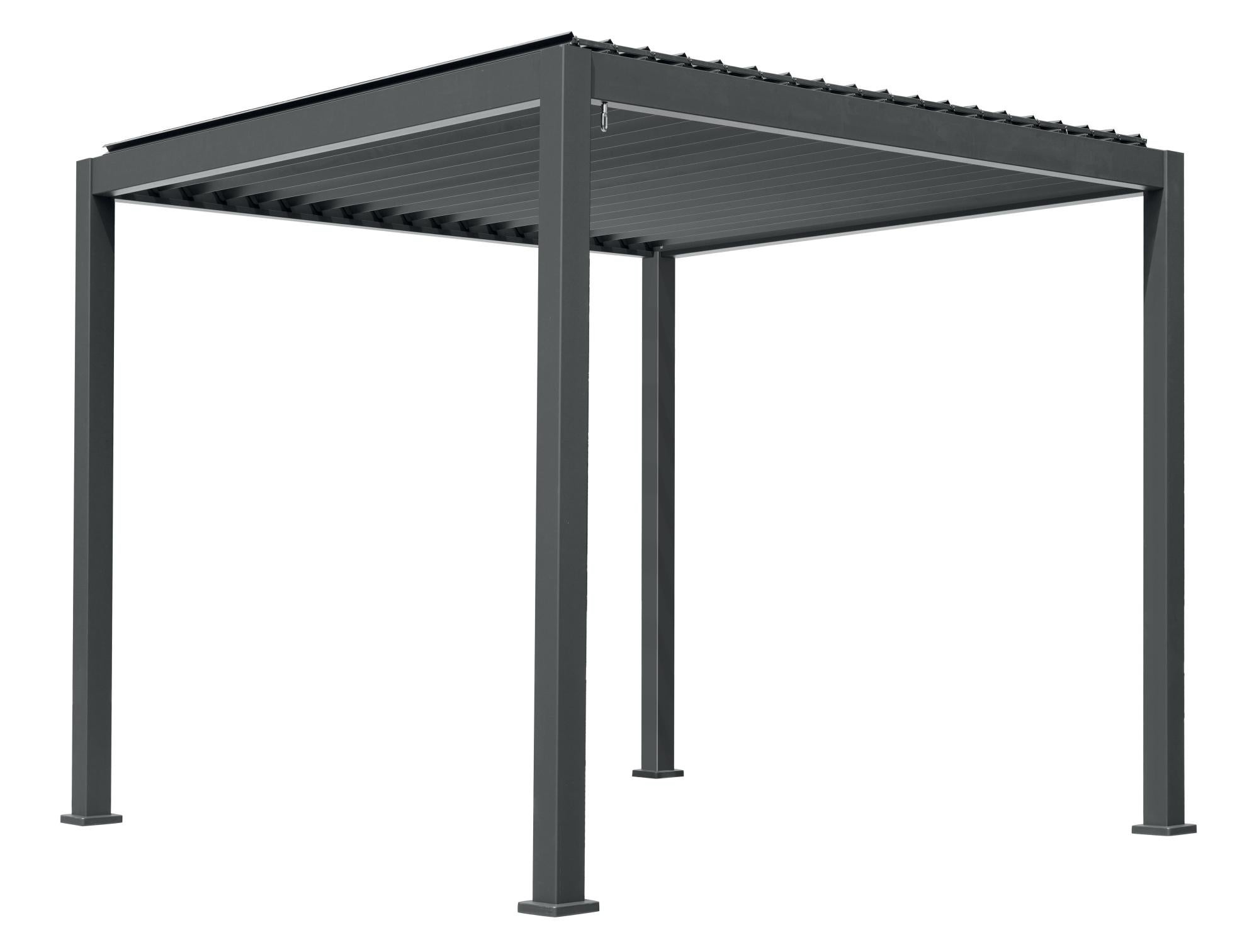 Pergola motorizzata alluminio GAZ 510G grigio antracite L 300 cm x P 300 cm | Leroy Merlin