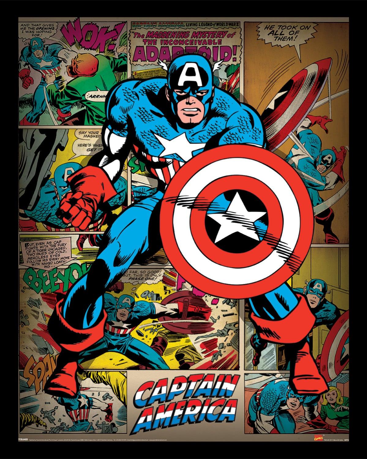 Stampa incorniciata Captain America 44 x 54 cm | Leroy Merlin