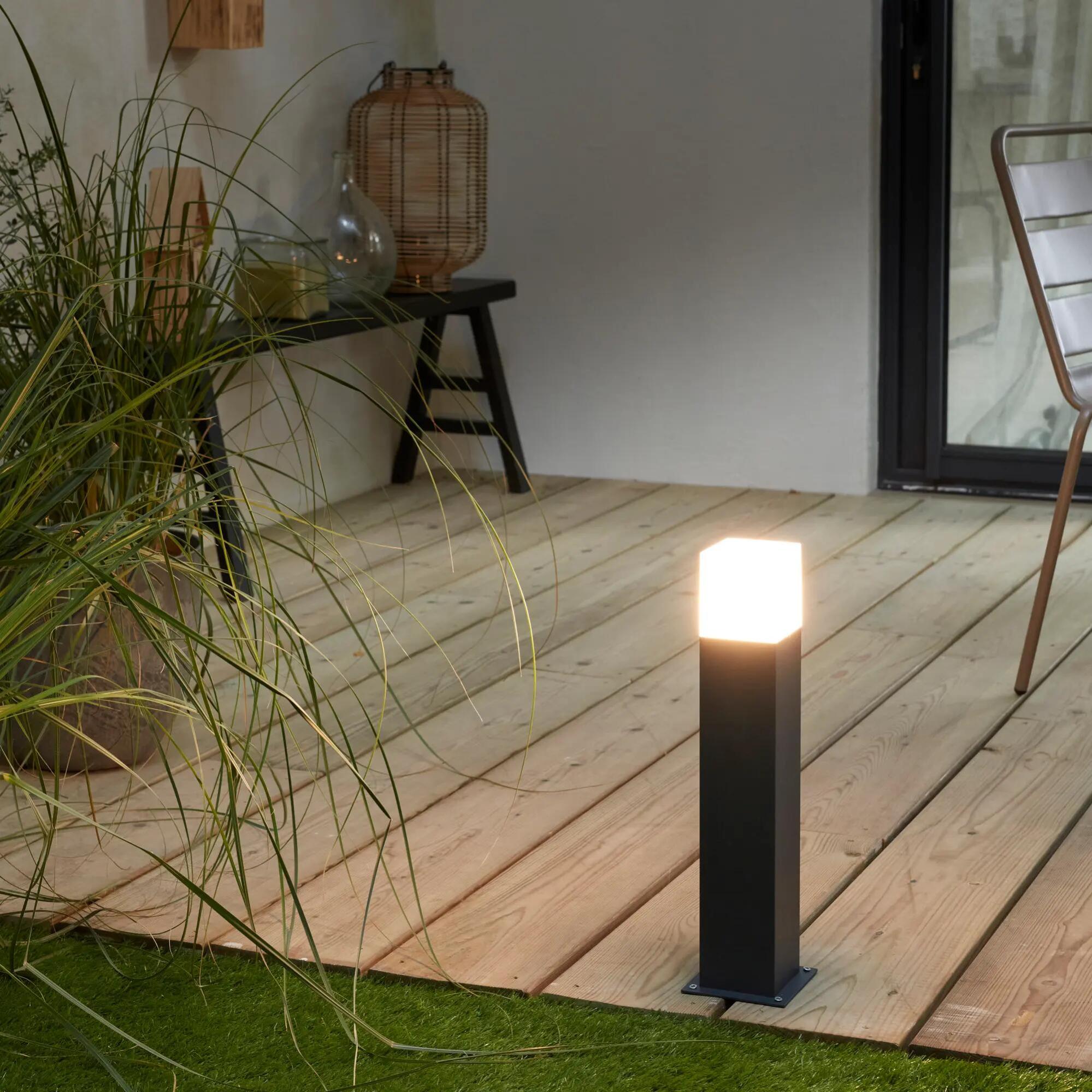 Lampione da giardino, Cies H 45 cm, antracite, IP54 INSPIRE | Leroy Merlin