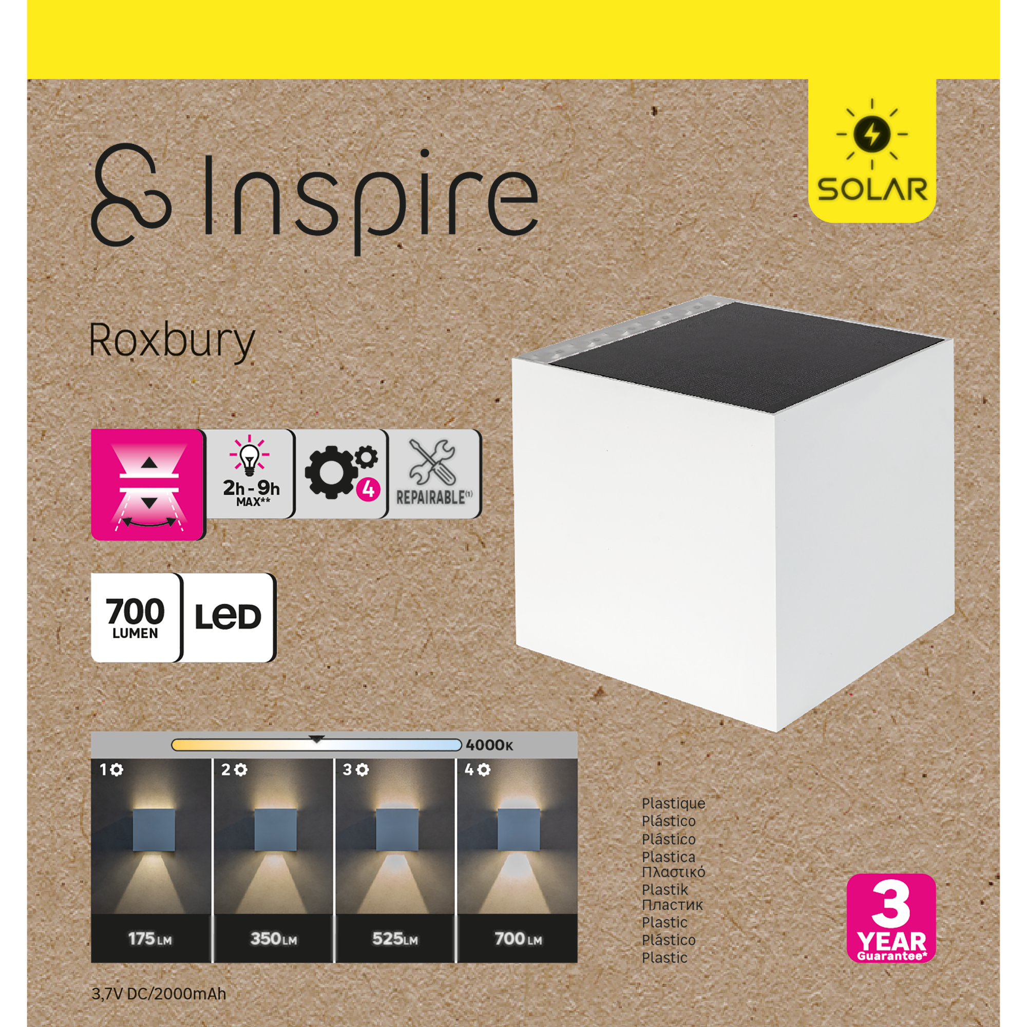 Applique solare Roxbury 4.62W INSPIRE | Leroy Merlin