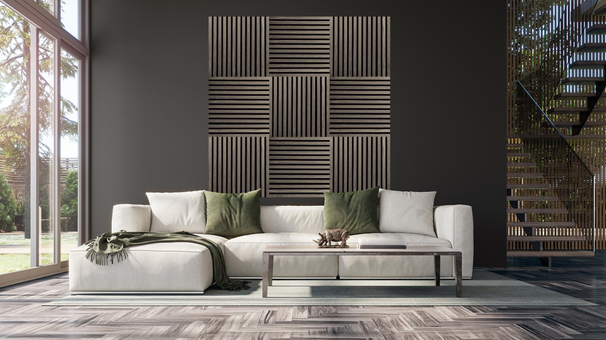 Pannello murale 3D Square Superior fonoassorbente FIBROTECH rovere ... Pannello murale 3D Square Superior fonoassorbente FIBROTECH rovere ...