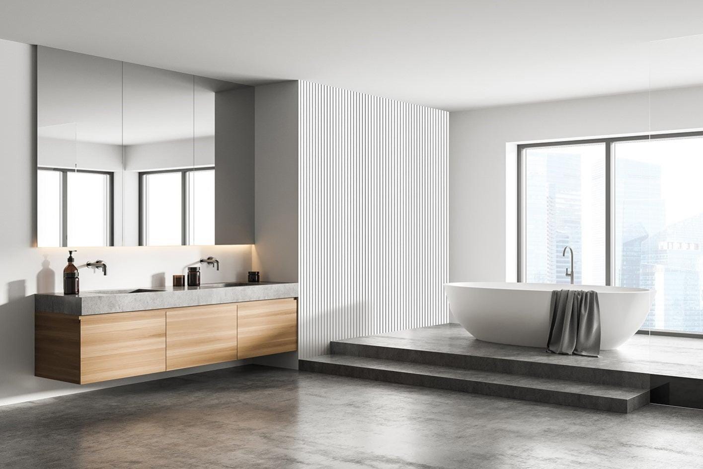 Pannello murale 3D Unika fonoassorbente FIBROTECH bianco - grigio ... Pannello murale 3D Unika fonoassorbente FIBROTECH bianco - grigio ...