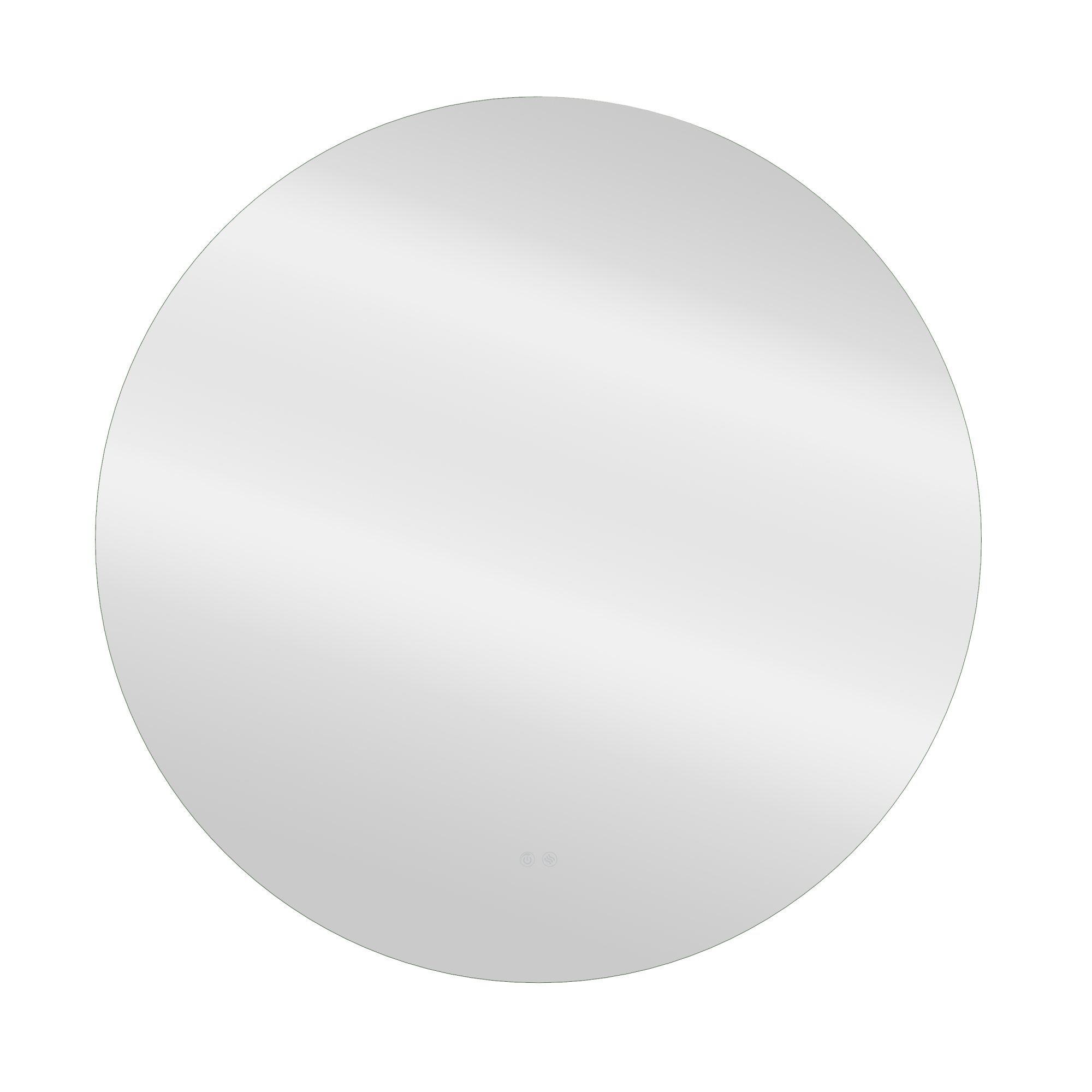 Specchio con illuminazione integrata bagno tondo L 100 x H 100 cm ...