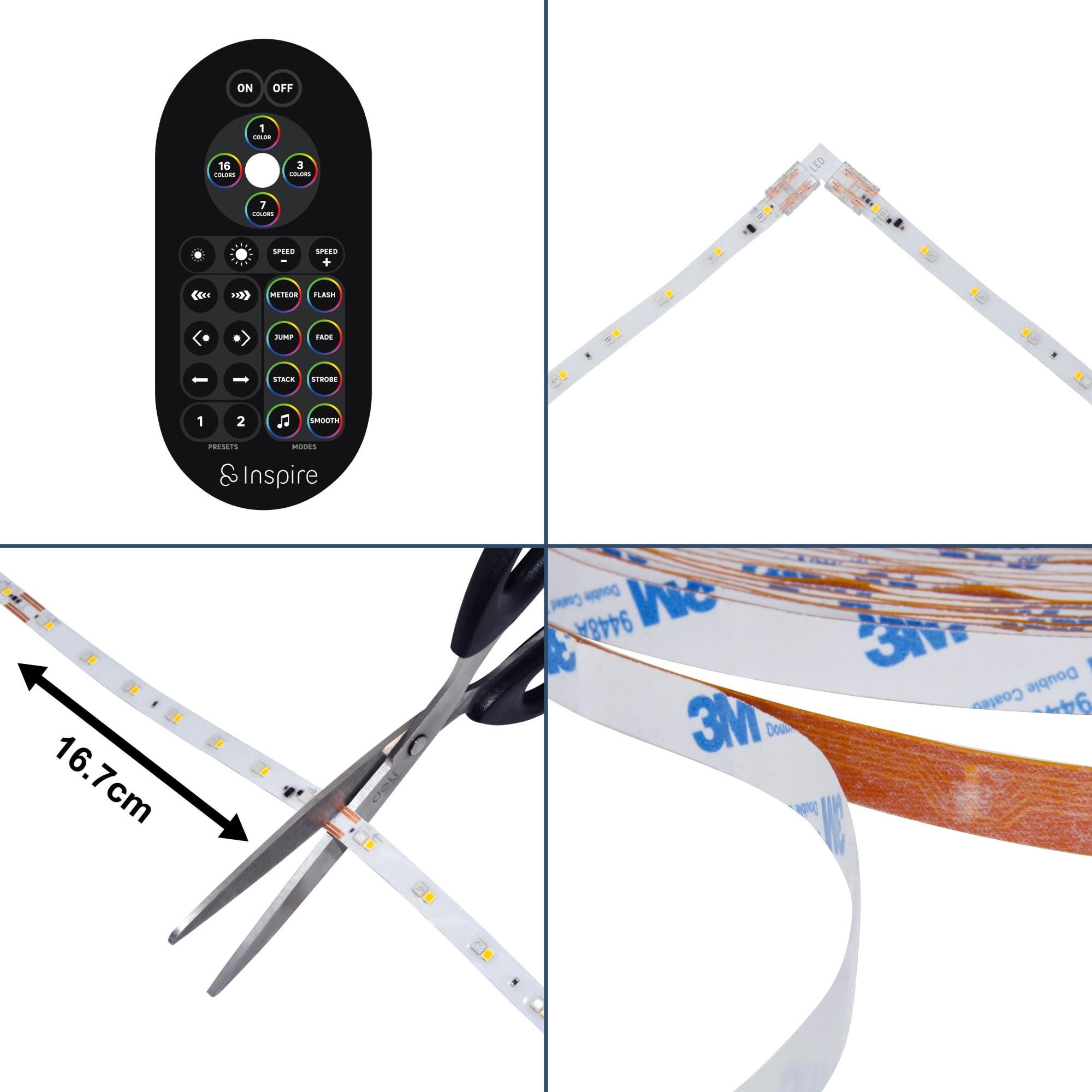 Kit striscia led Cutflexi RGB Music 10m luce rgbw INSPIRE | Leroy Merlin