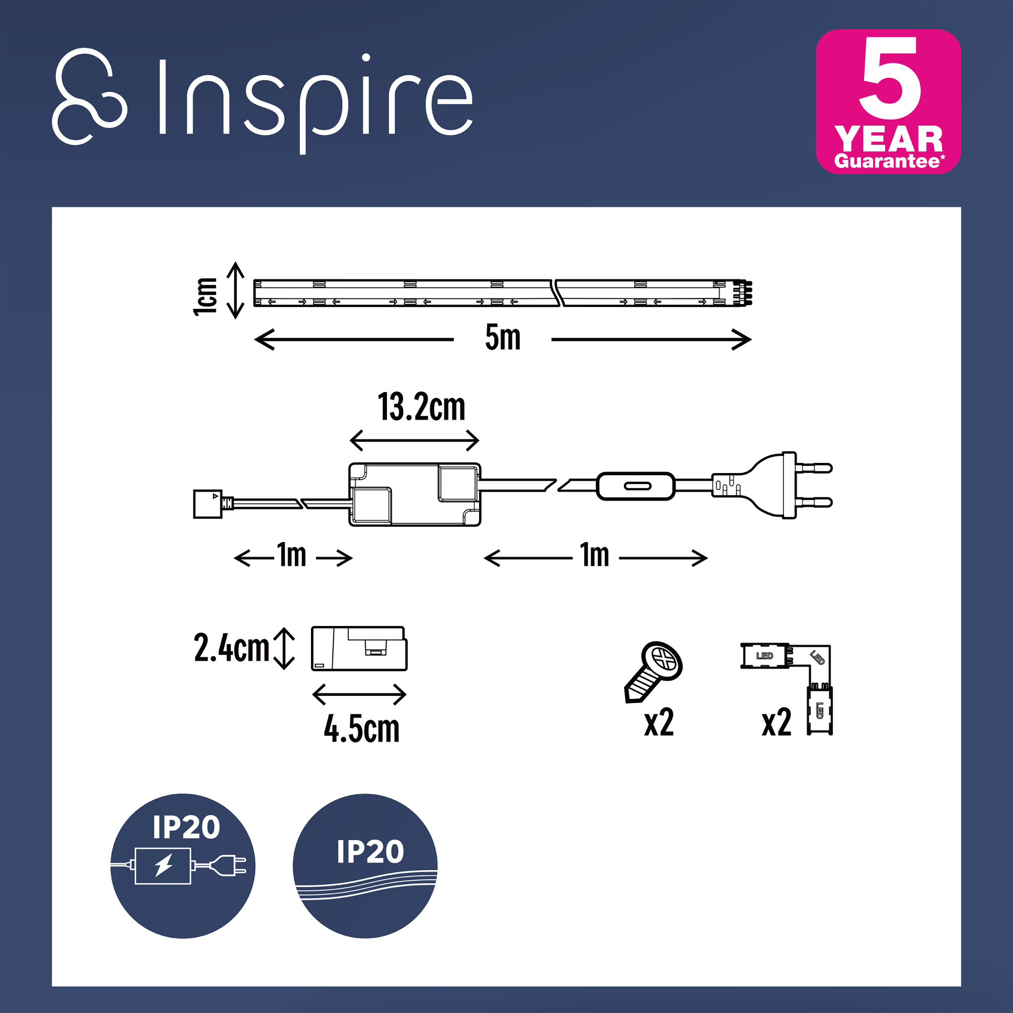 Kit striscia led Cutflexi COB Technology 4000K 5m luce bianco naturale ...