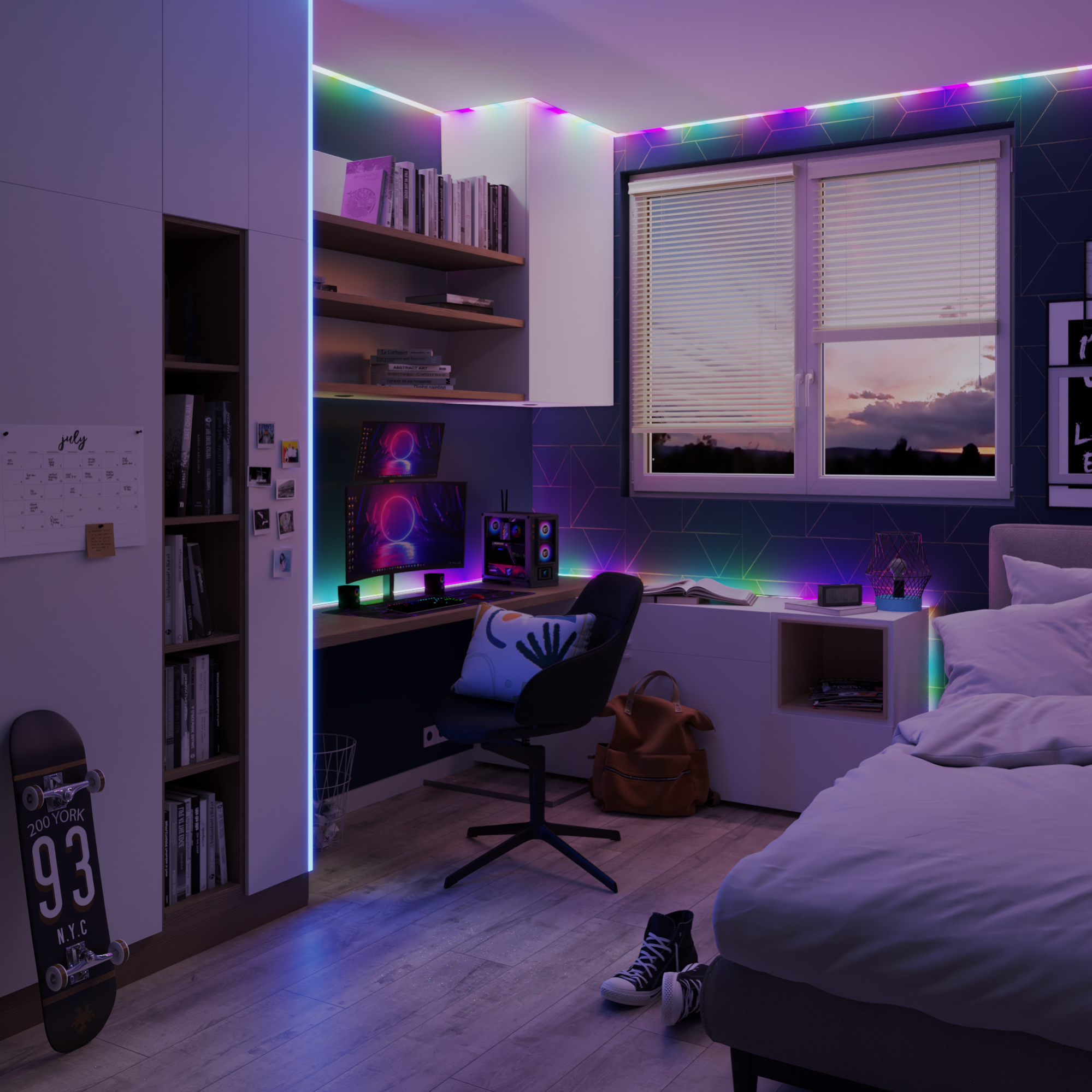 Kit striscia led Trili RGB Music 10m luce rgb multicolore INSPIRE ...