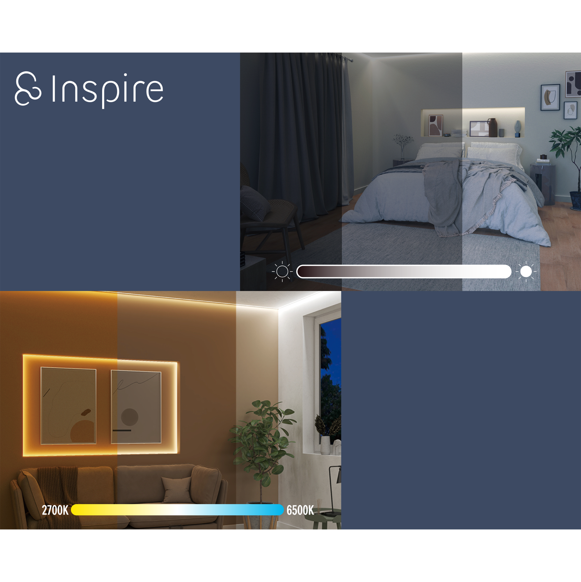 Kit striscia led Cutflexi CCT dimmerabile 5m luce bianco naturale ...