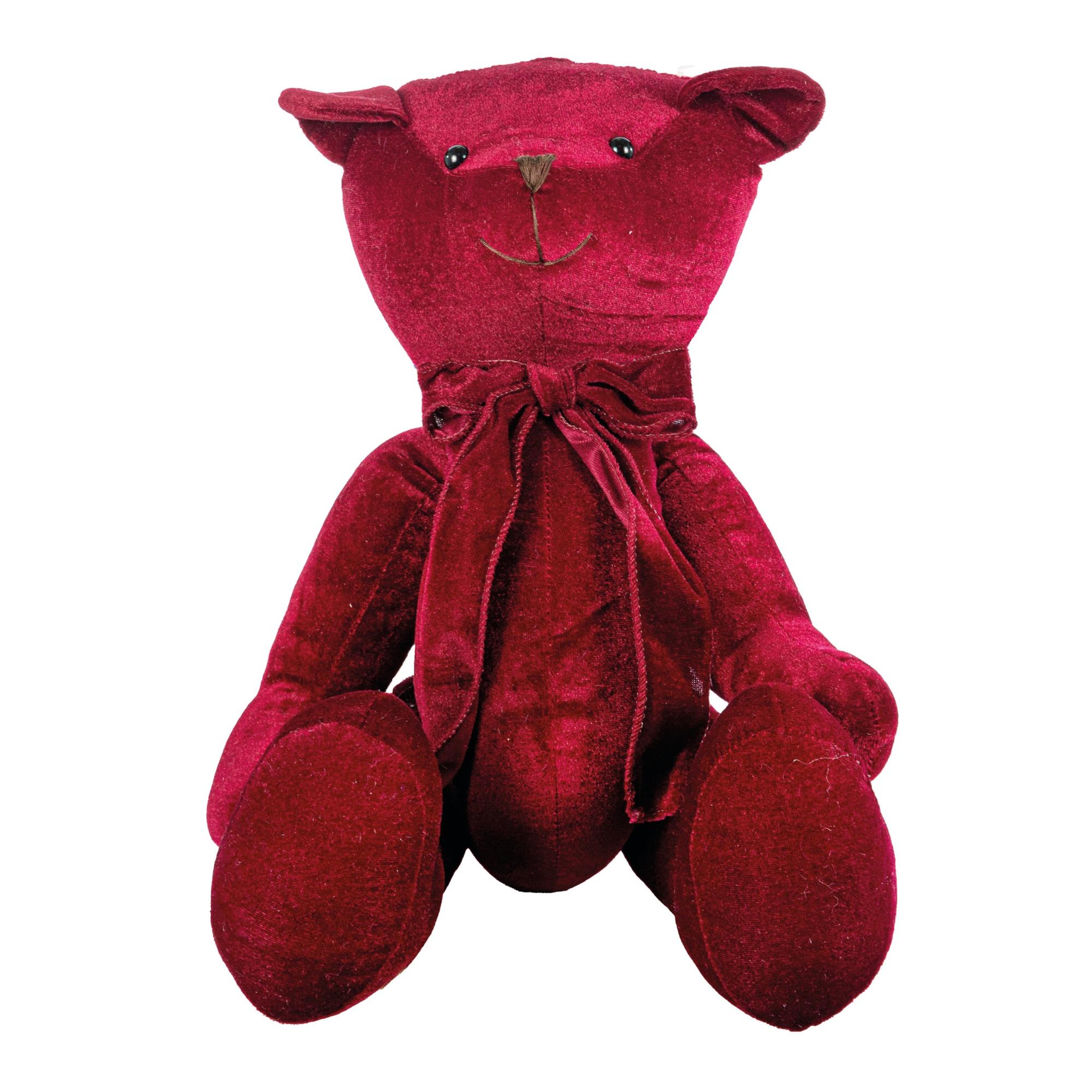 Orso rosso in tessuto H 40 cm | Leroy Merlin