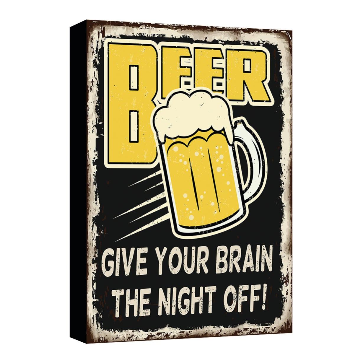 Dipinto su tela Beer 24x35 cm | Leroy Merlin