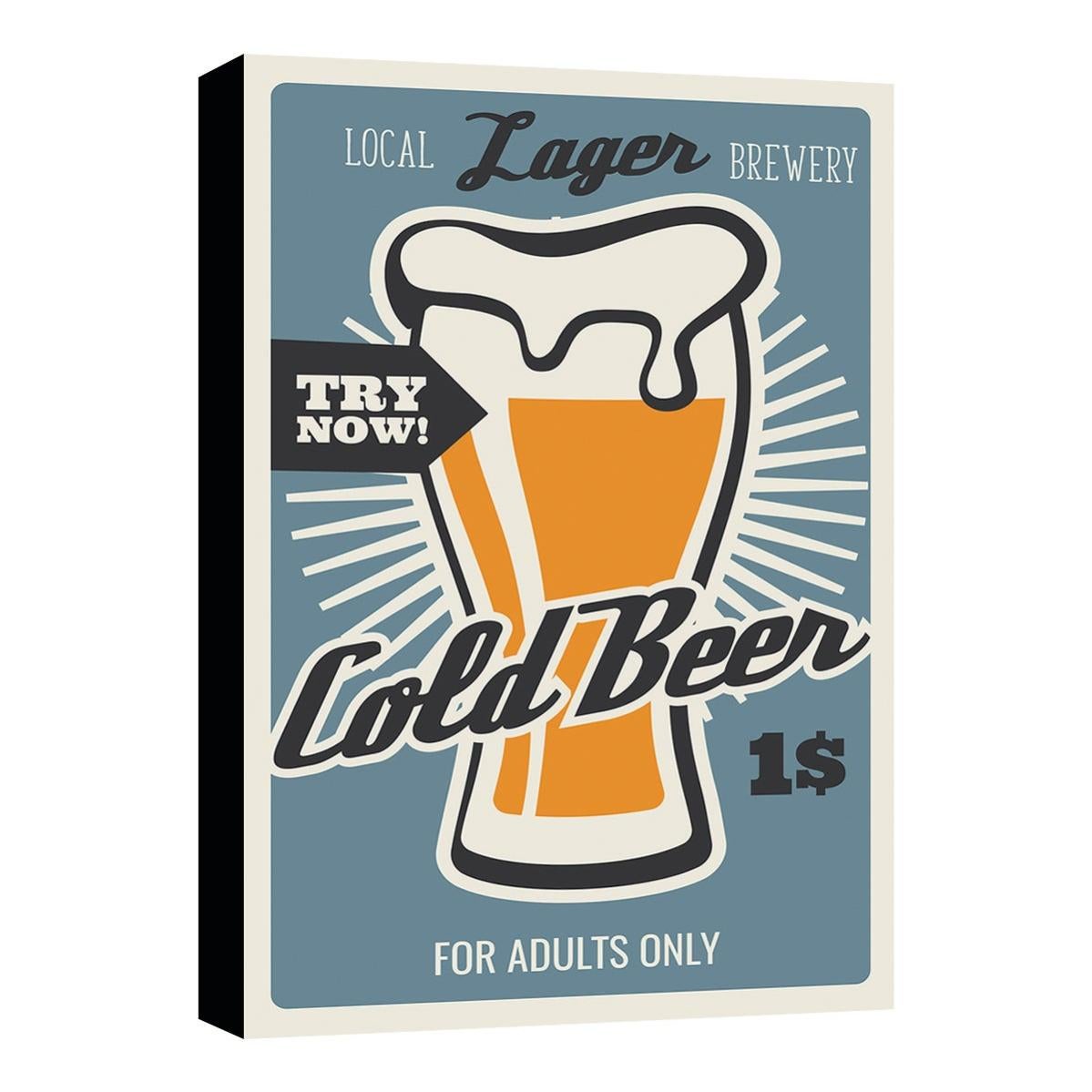 Dipinto su tela Cold Beer 24x35 cm | Leroy Merlin