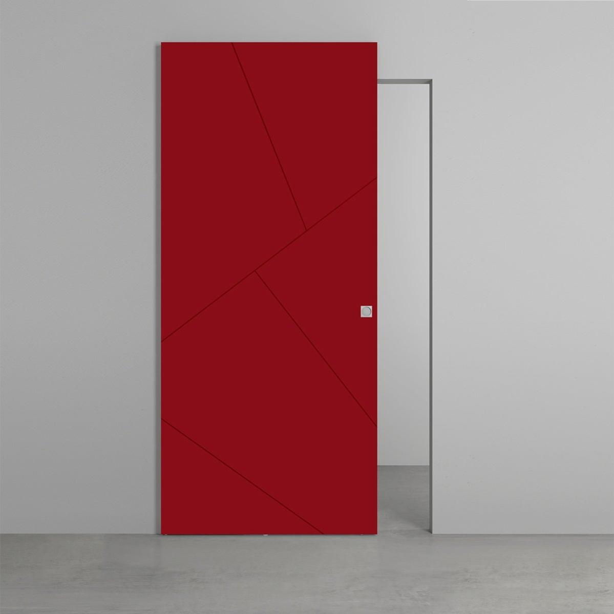 Porta scorrevole Oblique in legno, L 101 x H 230 cm, con binario Space ...