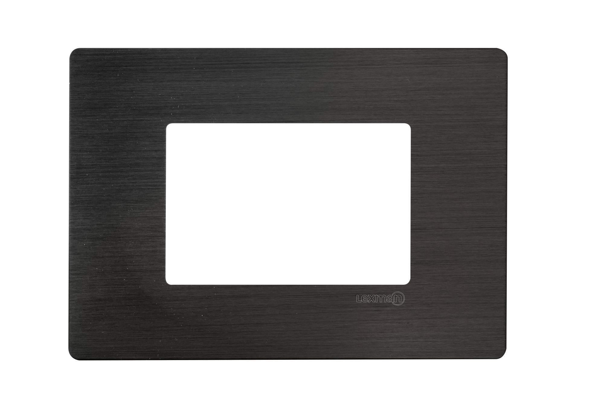 Placca 3 moduli Luhta LEXMAN alluminio antracite | Leroy Merlin